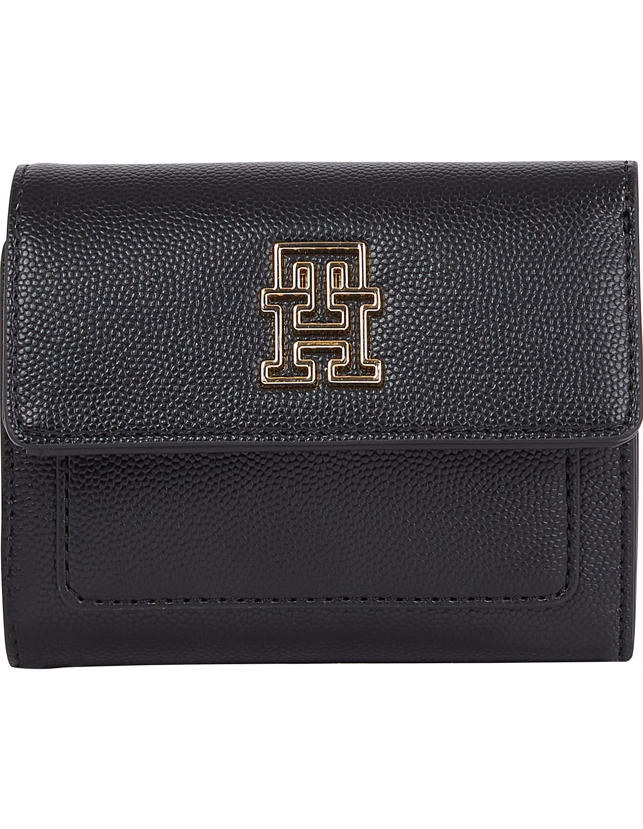 Tommy Hilfiger Th Timeless Monogram Plaque Medium Flap Wallet | David Jones