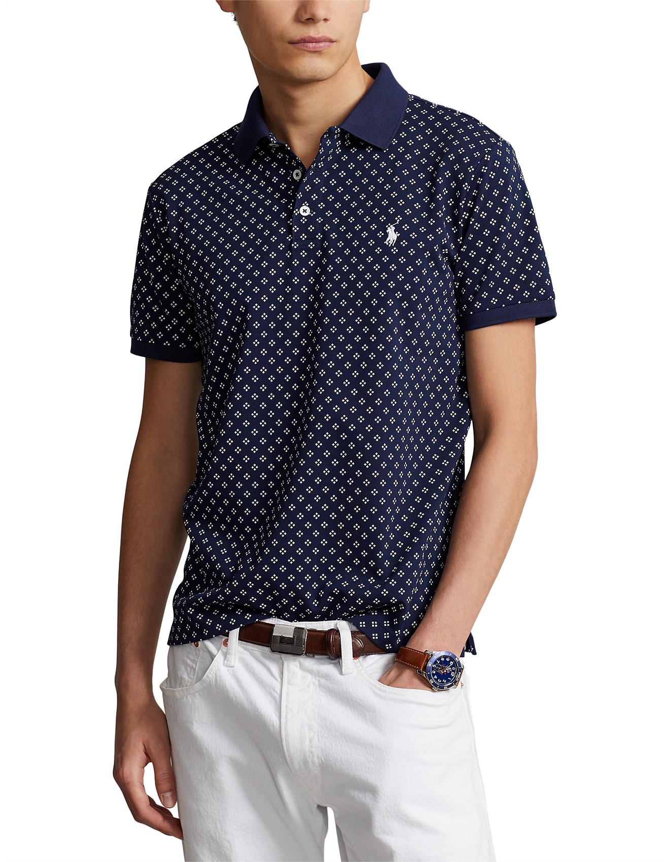 Polo Ralph Lauren Custom Slim Fit Stretch Mesh Polo Shirt | David Jones