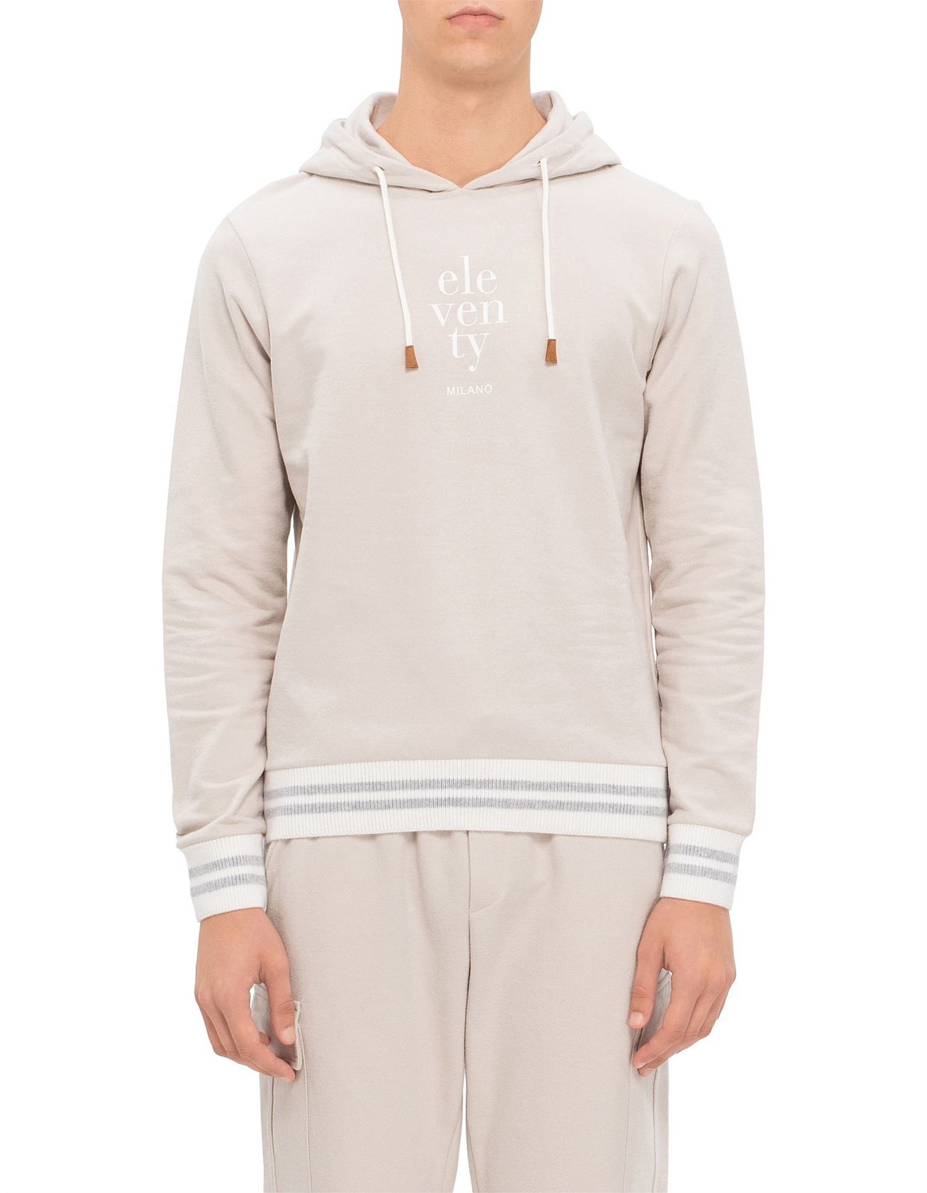 Eleventy Draw Cord Hoodie | David Jones