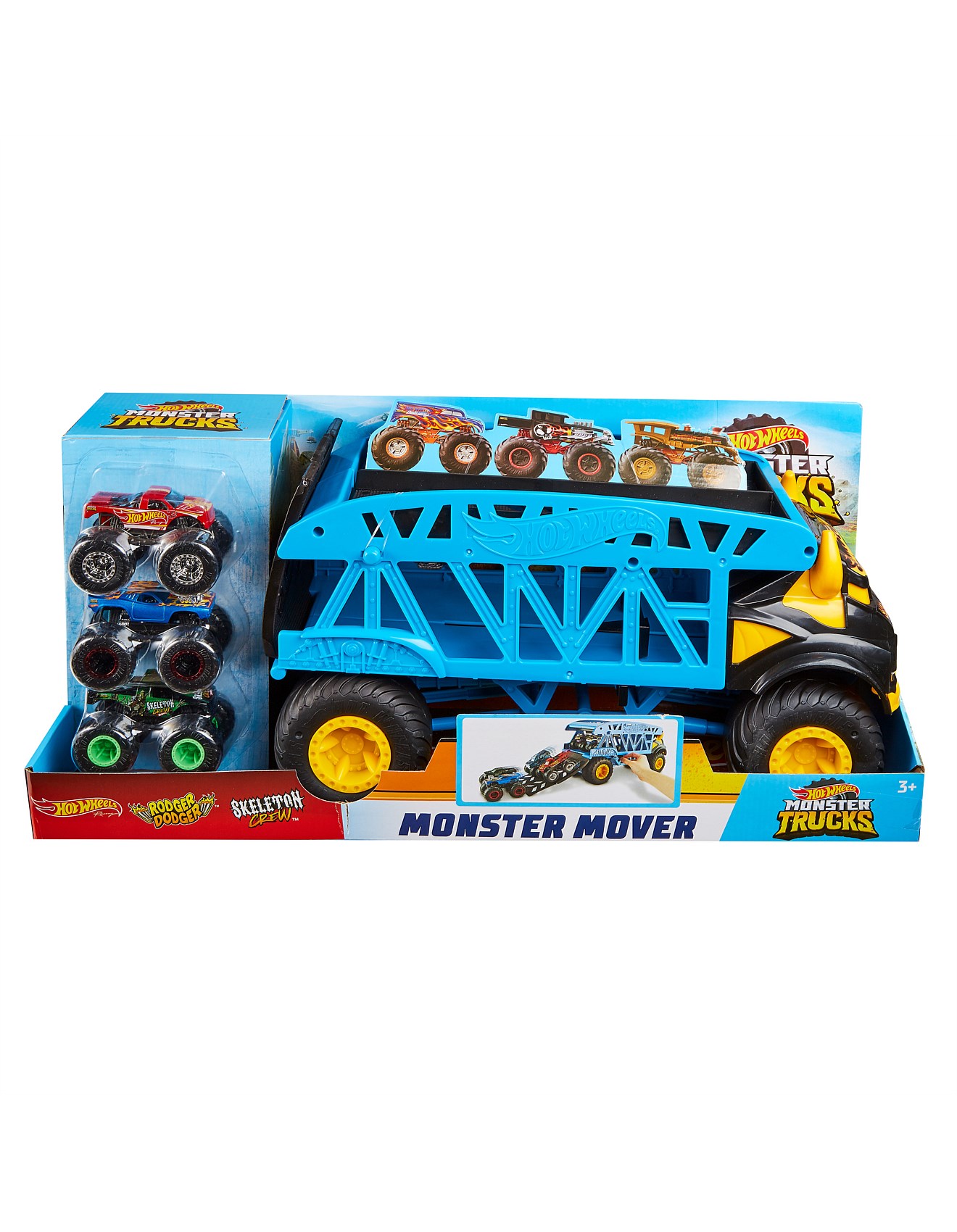 Hot Wheels By Mattel Monster Mover + 3 Bundle | David Jones