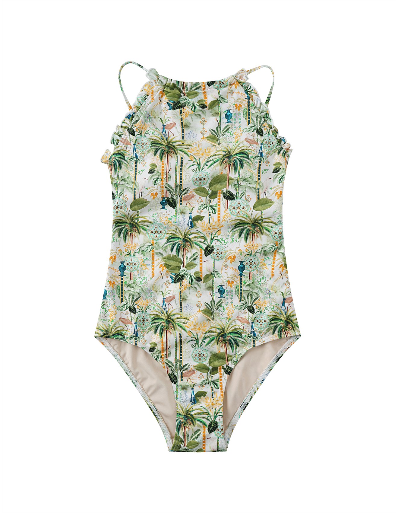 Aqua Blu Madagascar Halter Neck One Piece | David Jones