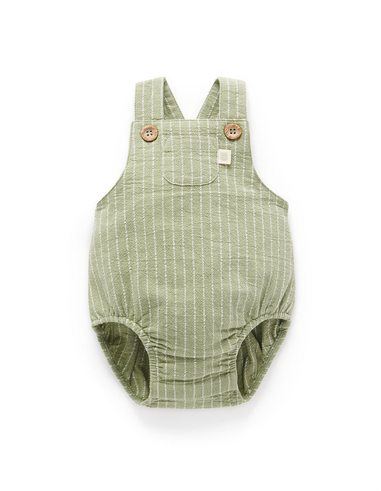 Purebaby Linen Blend Overall Bodysuit | David Jones