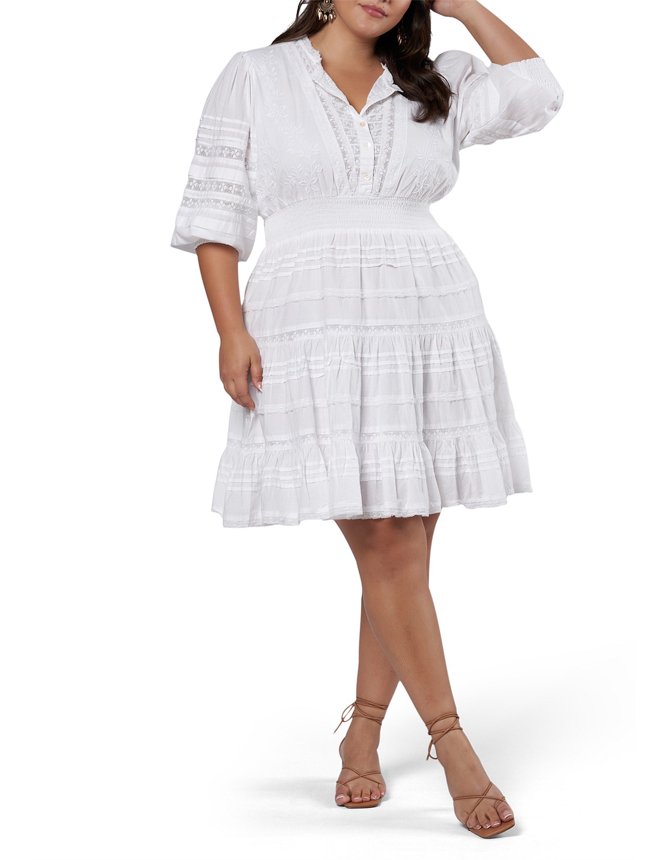 Curve Project the Poetic Gypsy -Ethereal Mini Dress | David Jones