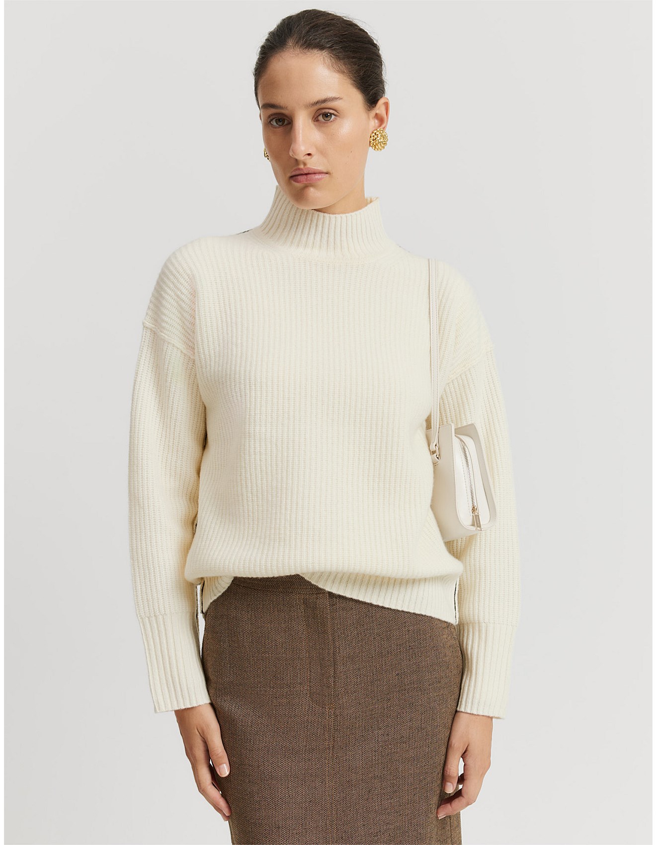 Country Road Australian Merino Wool Funnel Neck Knit | David Jones