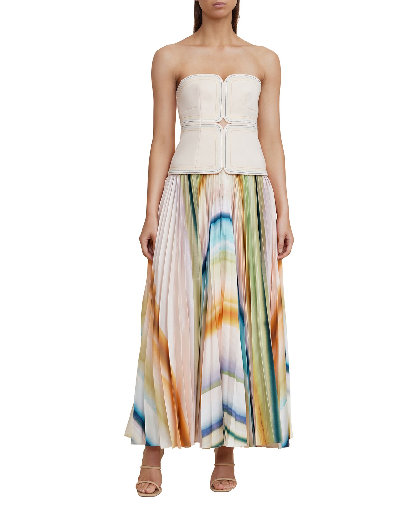 Acler Avonlea Midi Dress With Pleated Skirt | David Jones