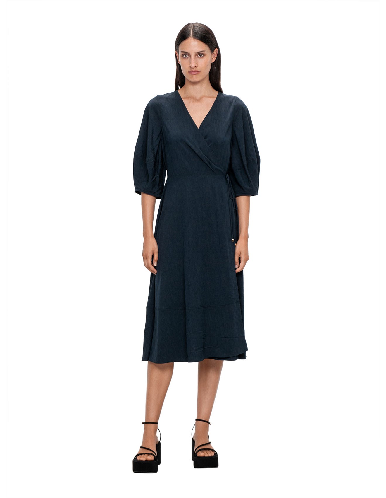 Veronika Maine Light Rayon Wrap Dress | David Jones