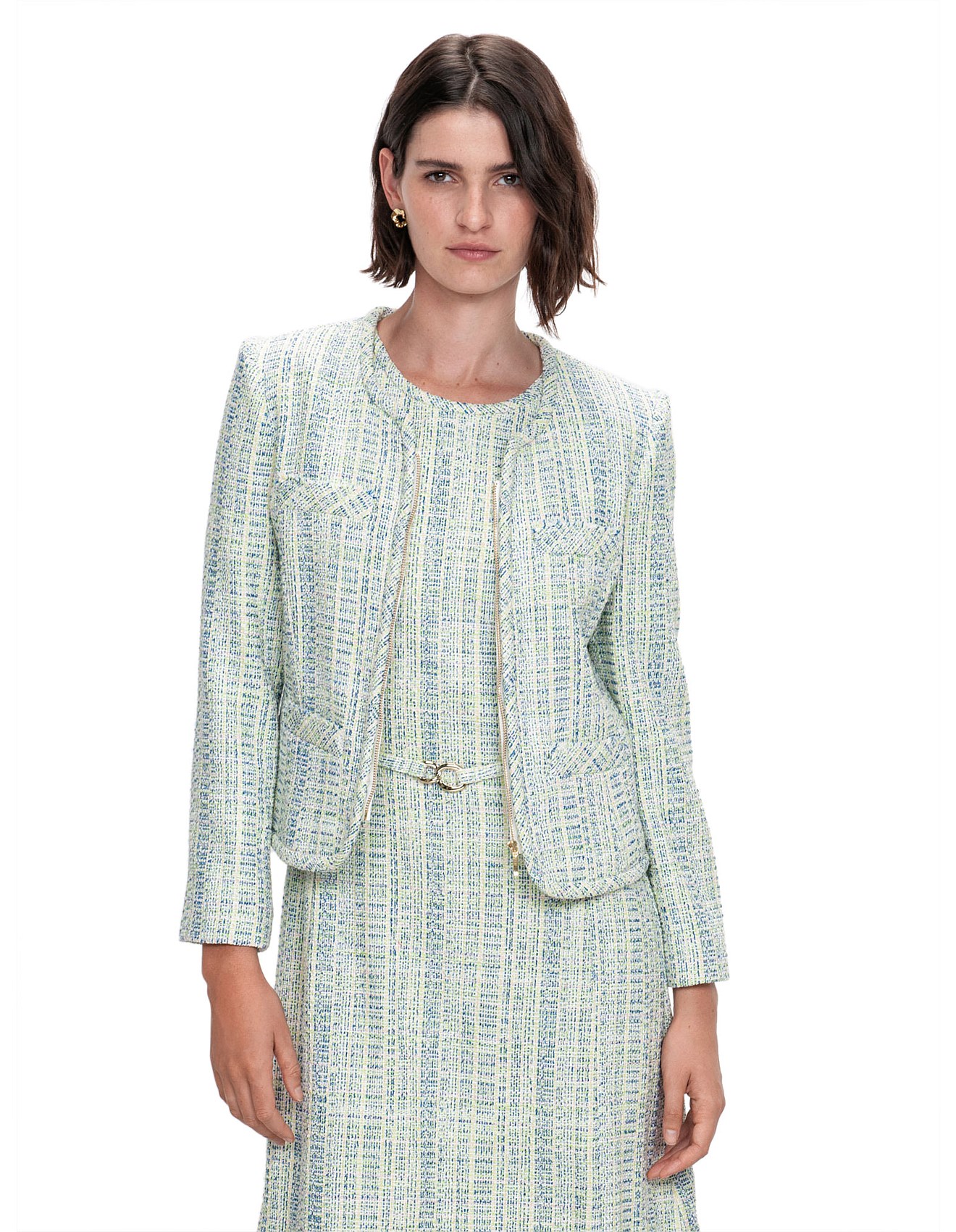 Veronika Maine Multicolour Tweed Jacket | David Jones