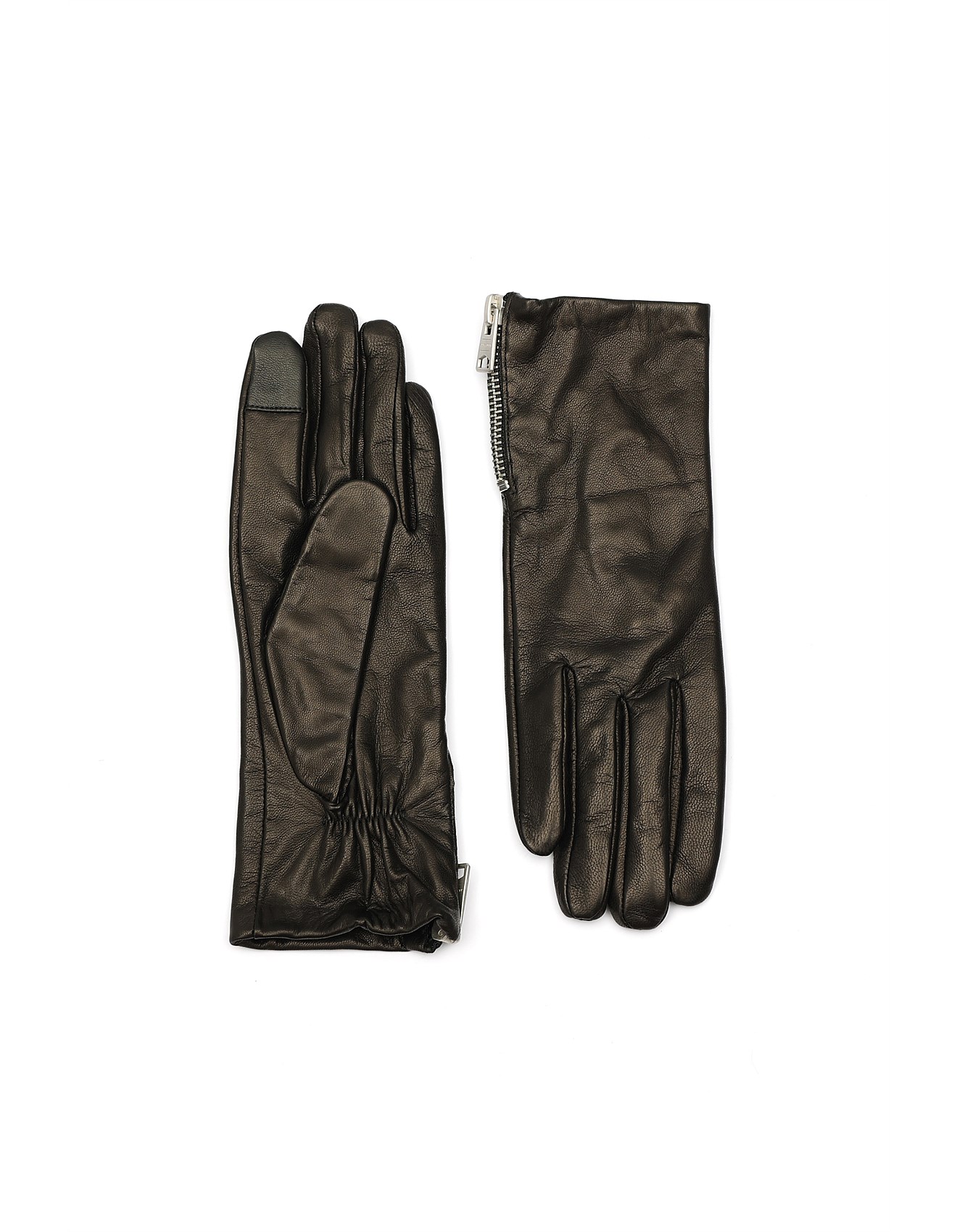 Allsaints Zipper Leather Glove | David Jones
