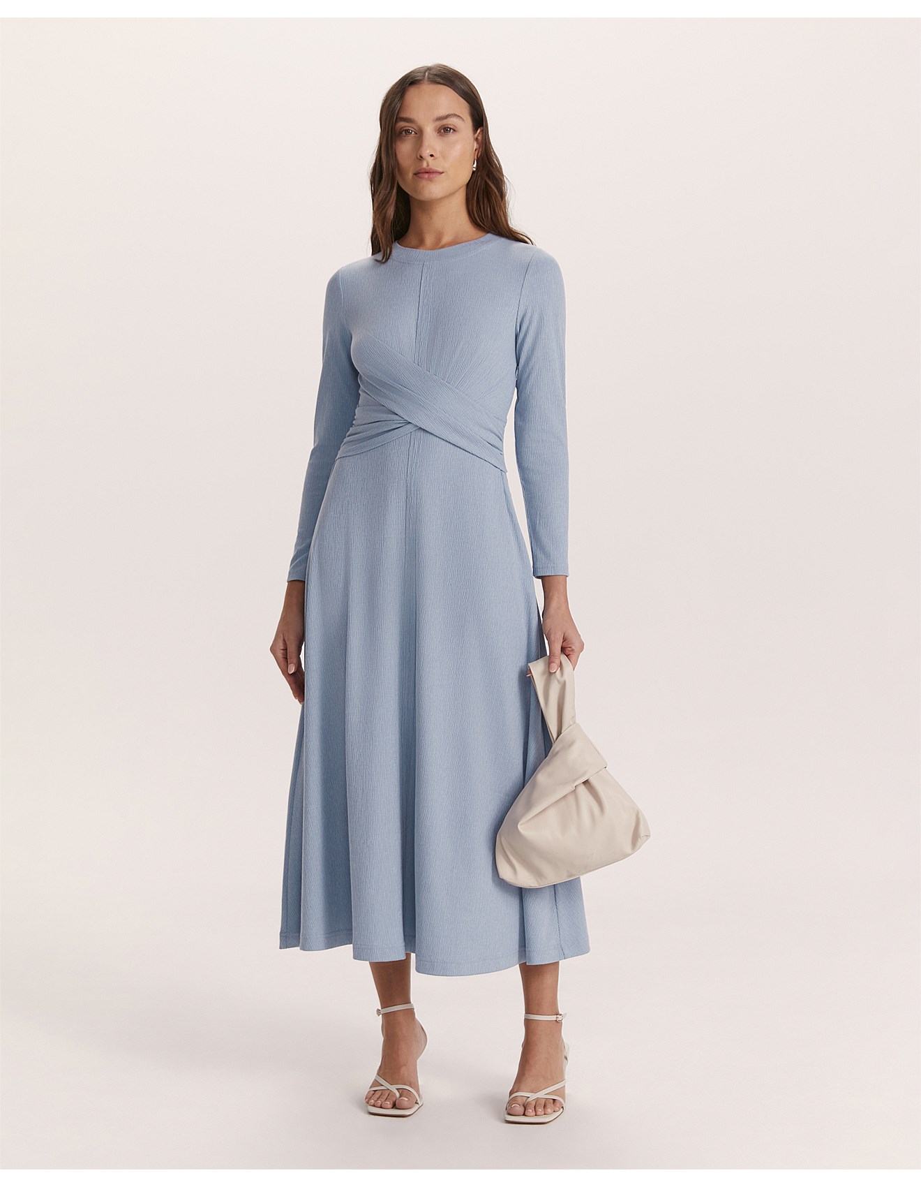 Saba Xanthe Long Sleeve Twist Front Dress | David Jones