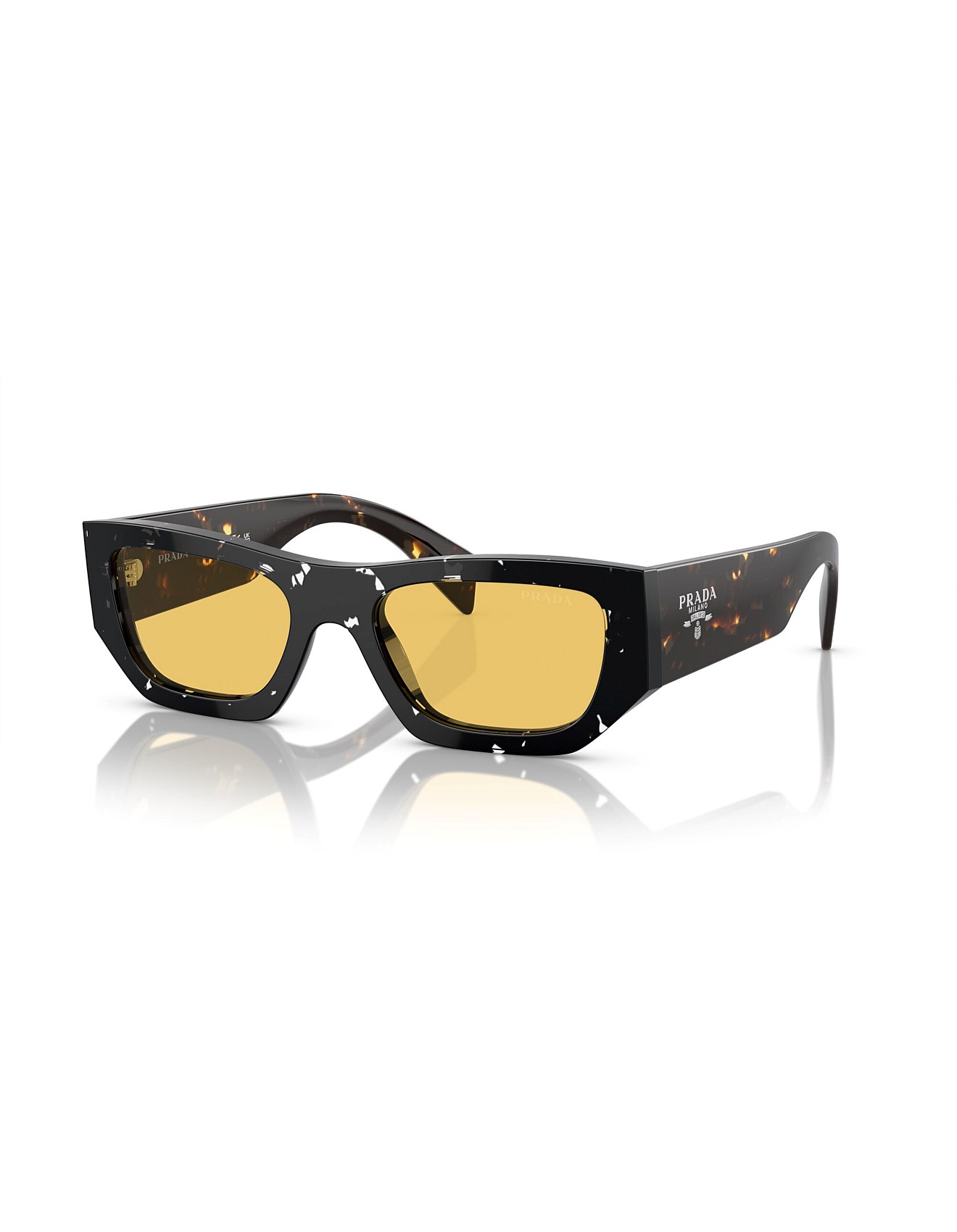 Prada Pillow Havana Yellow Sunglasses | David Jones