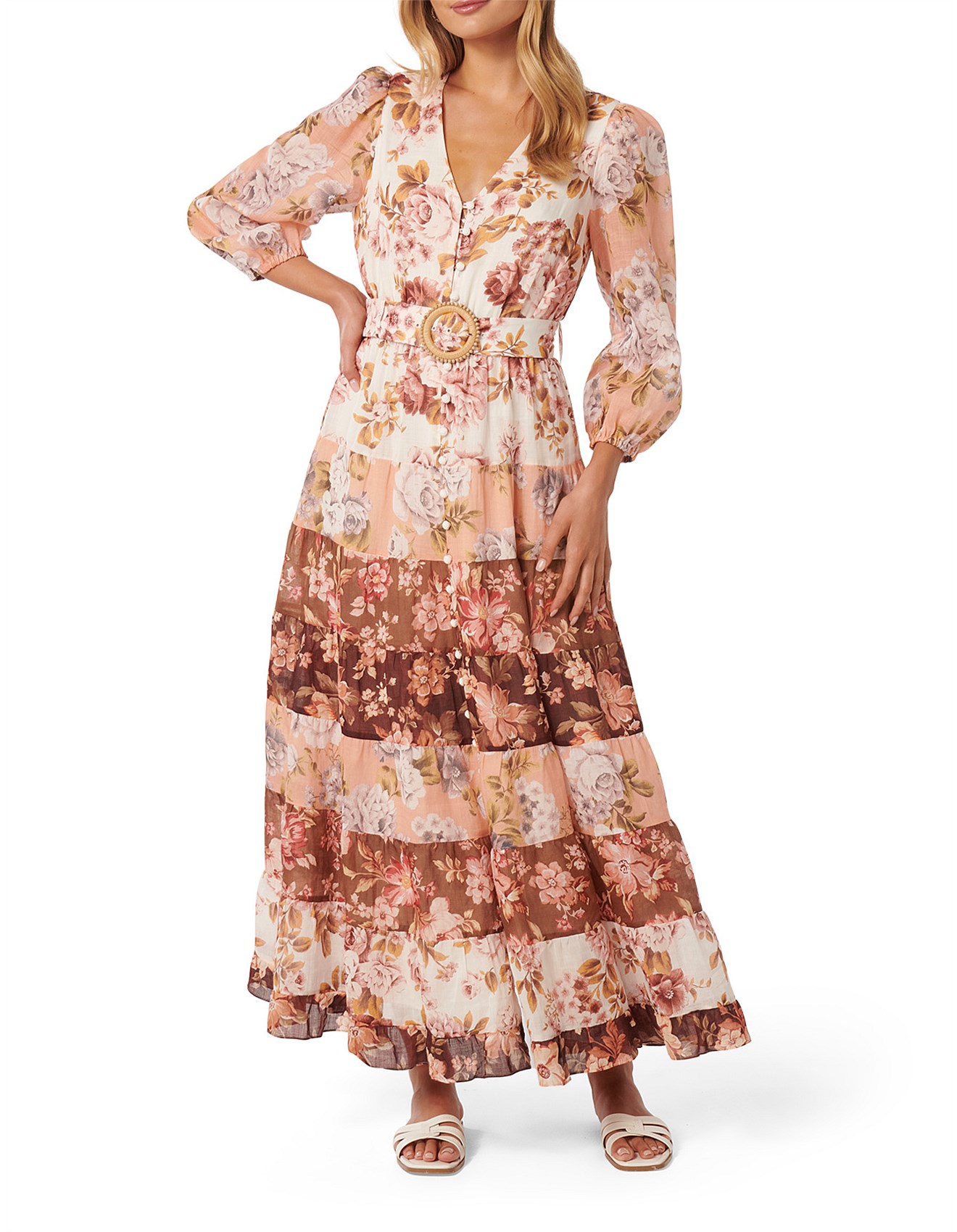 Forever New Arlena Patchwork Maxi Dress | David Jones