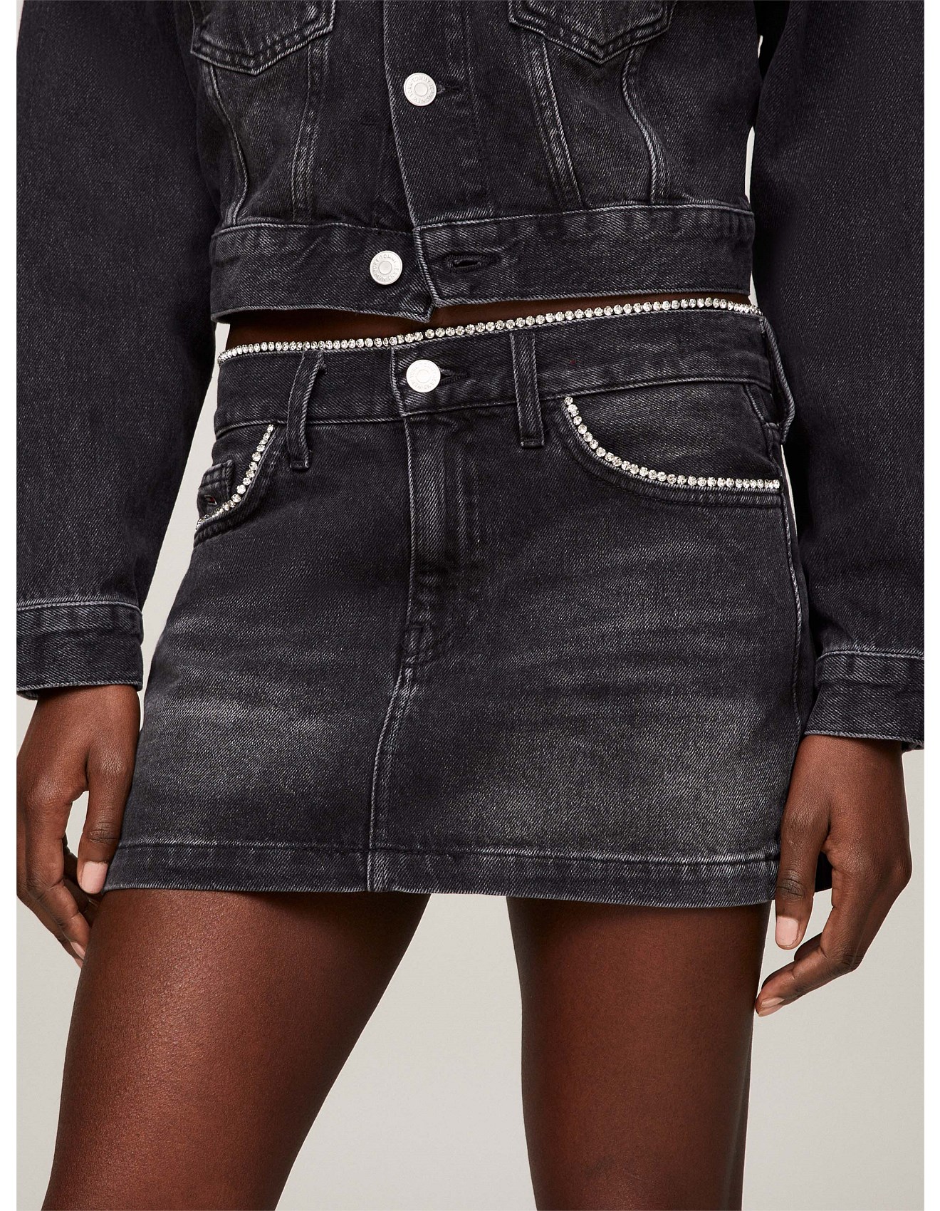 Tommy Jeans Sophie Low Rise Micro Mini Denim Skirt | David Jones