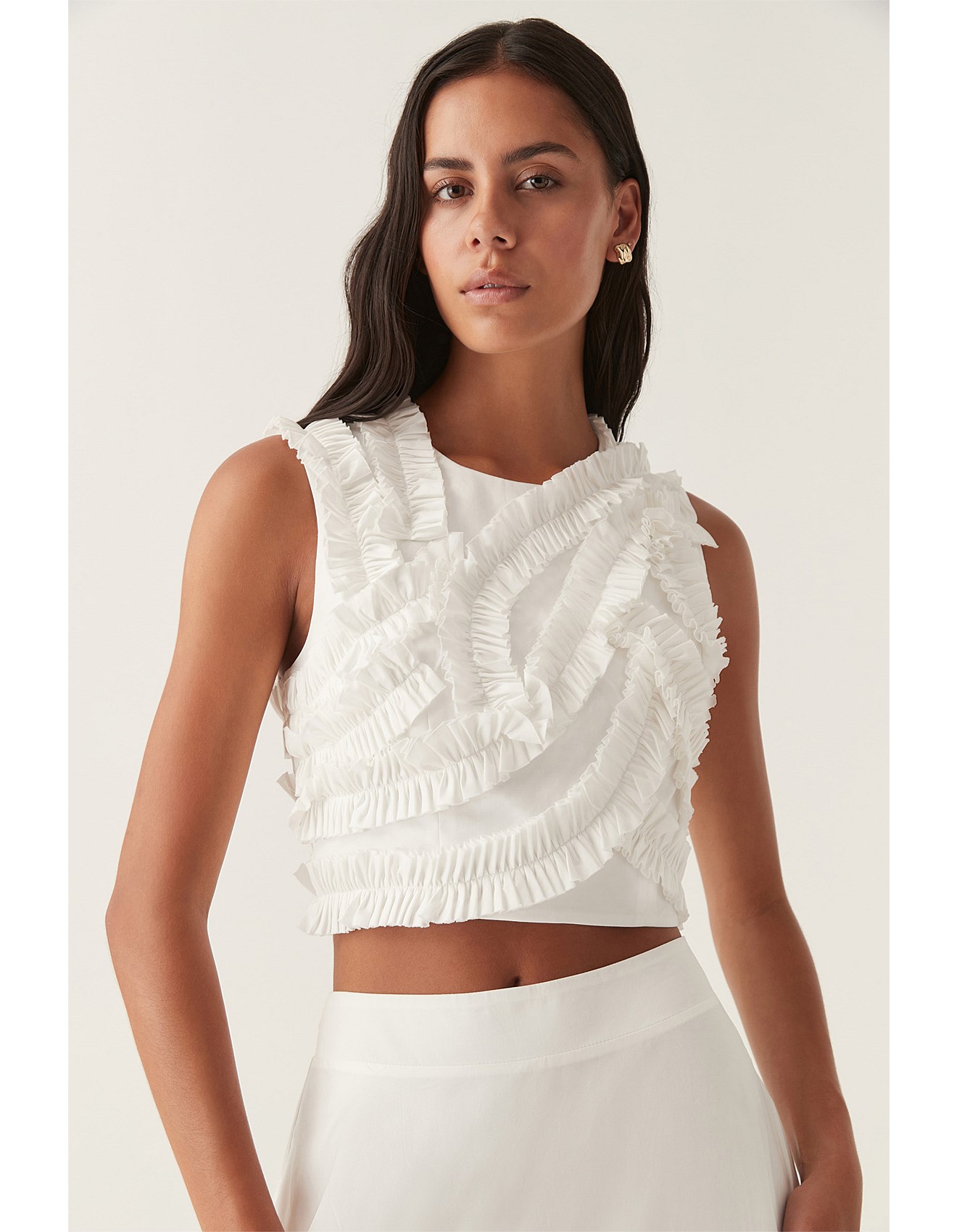 Aje Aurelia Frill Shell Top | David Jones