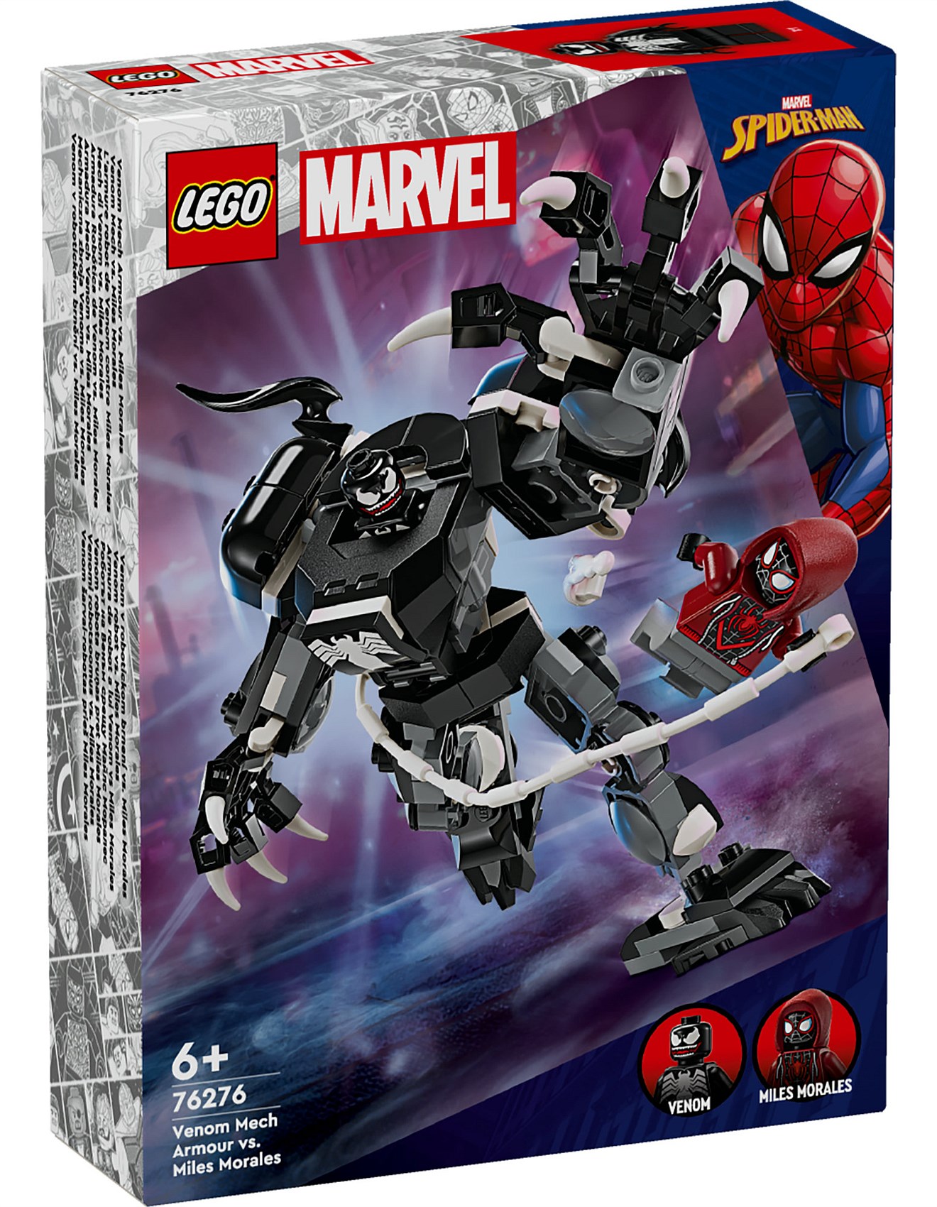 Lego Lego Super Heroes Marvel Venom Mech Armour Vs. Miles Morales 76276 ...