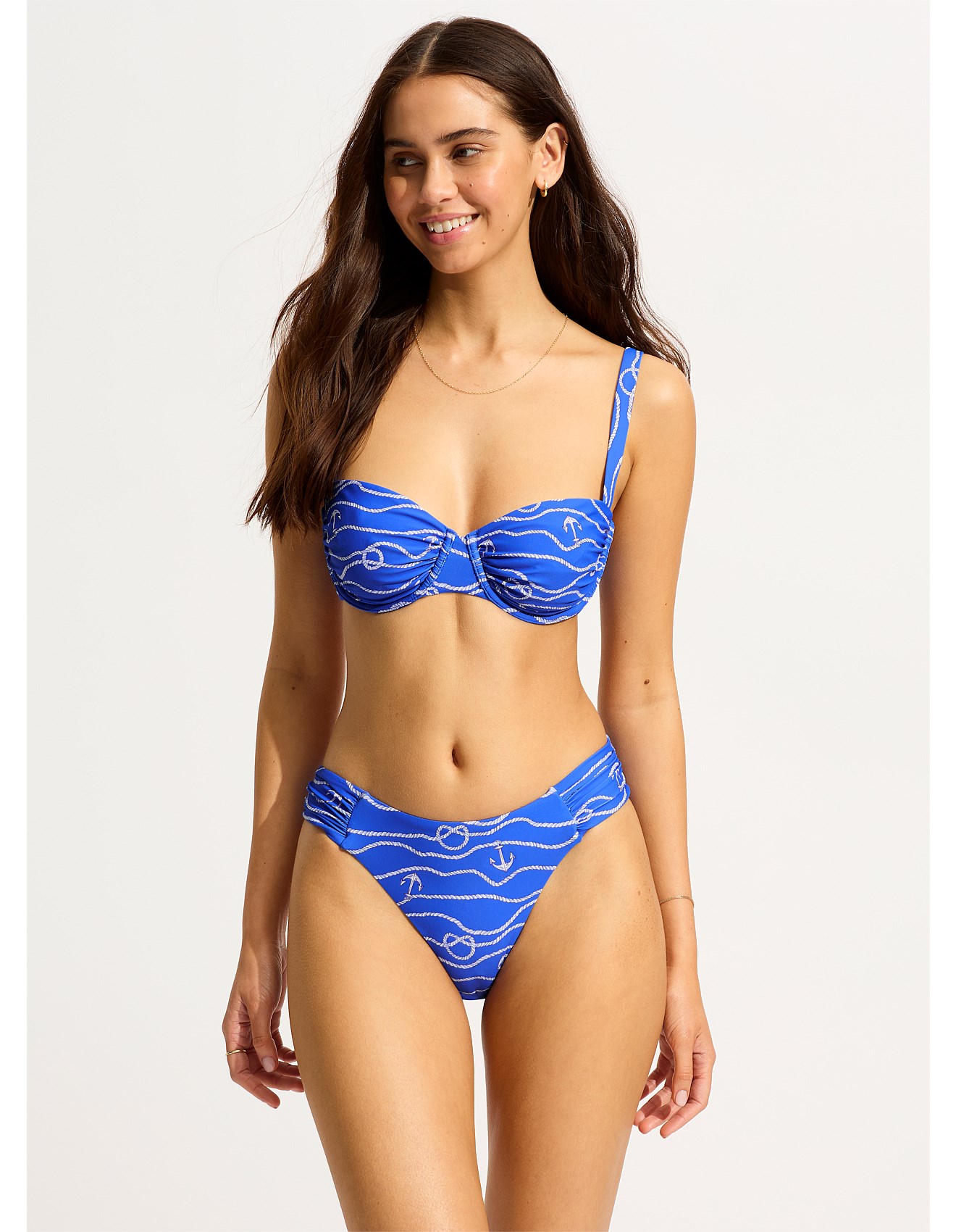 Seafolly Setsail Ruched Underwire Bra | David Jones