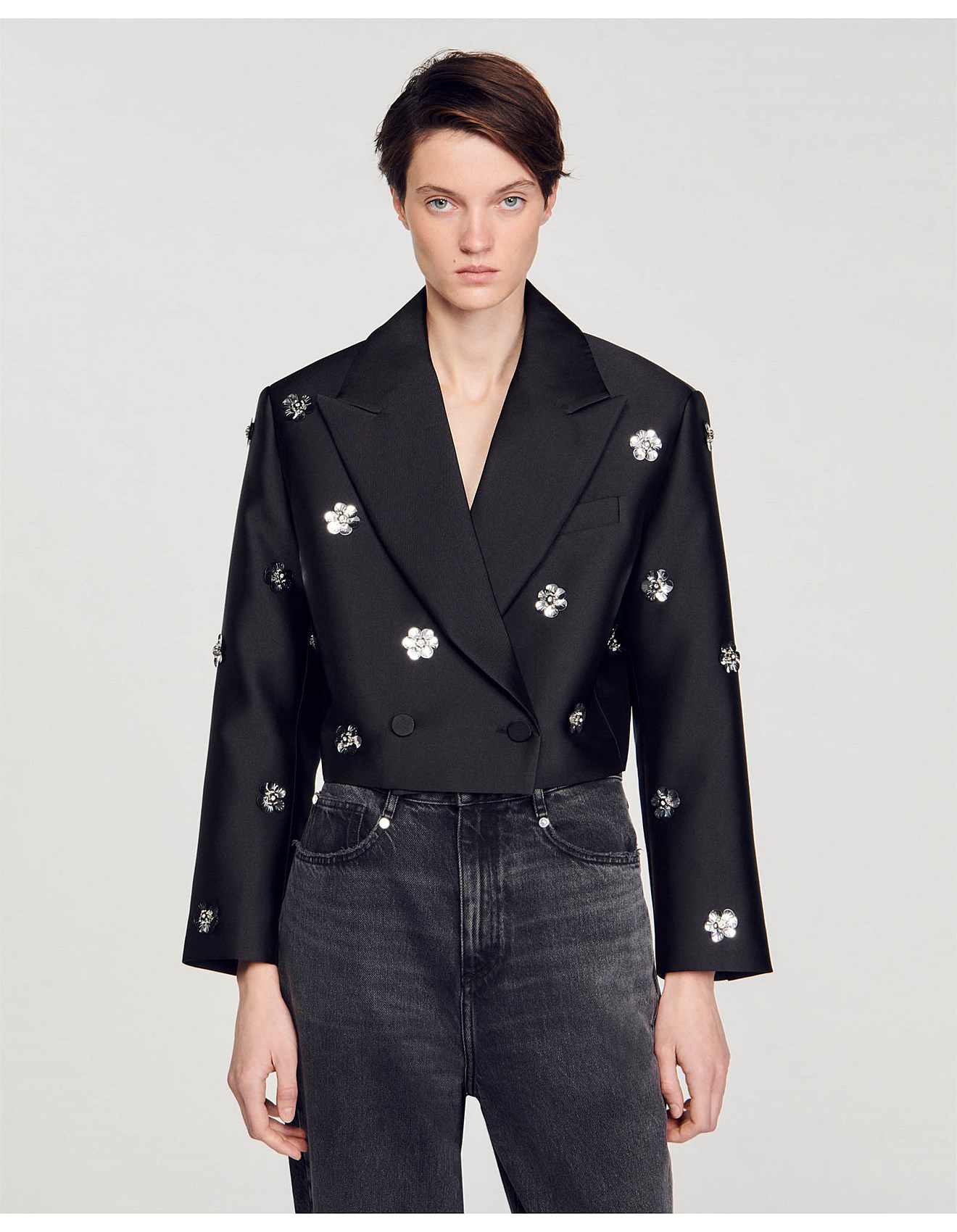 Sandro Paris Flowers Suit Blazer | David Jones