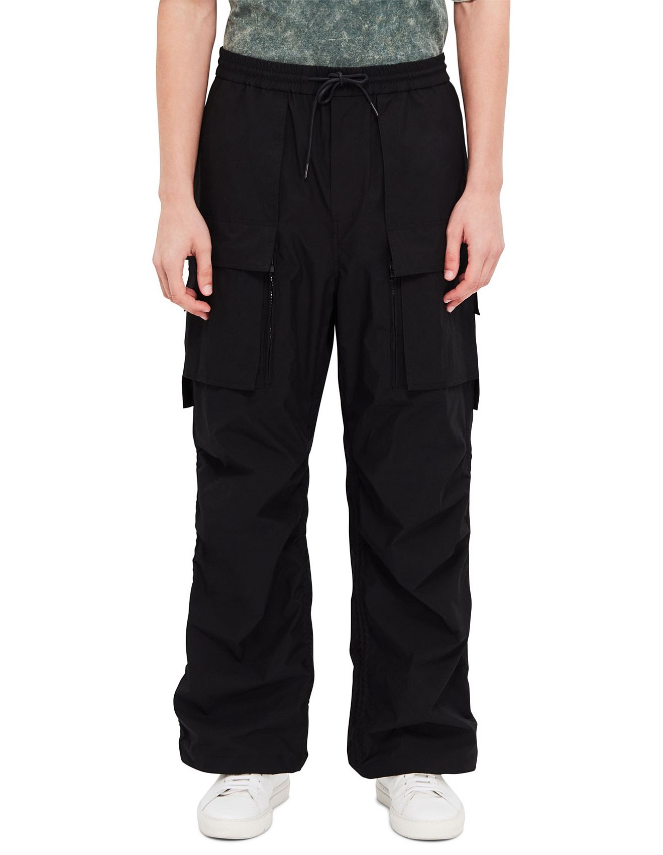 Juun.j Side Puckering Polyester Pants | David Jones