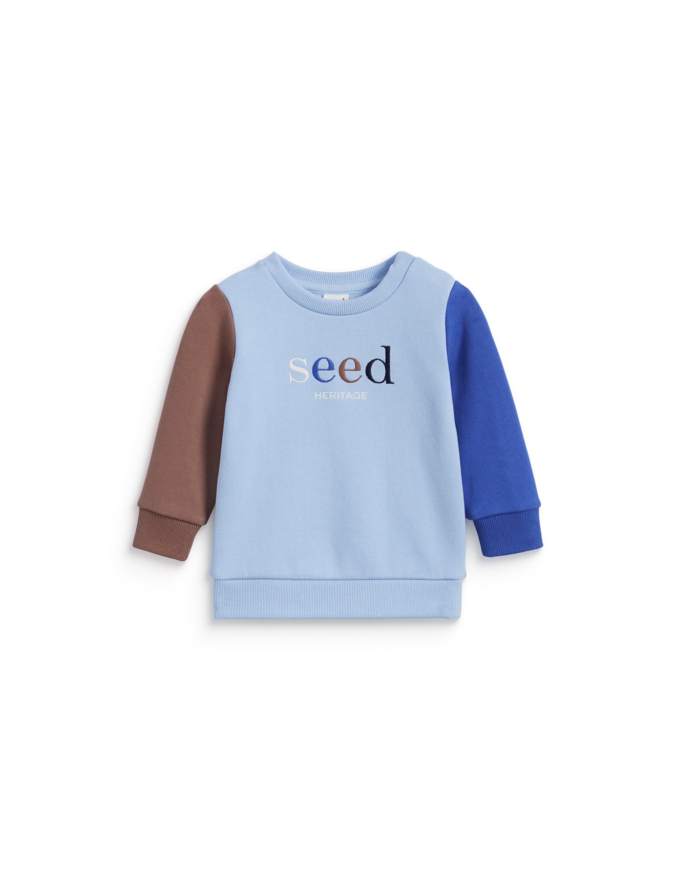 Seed Heritage Colourblock Logo Sweat | David Jones