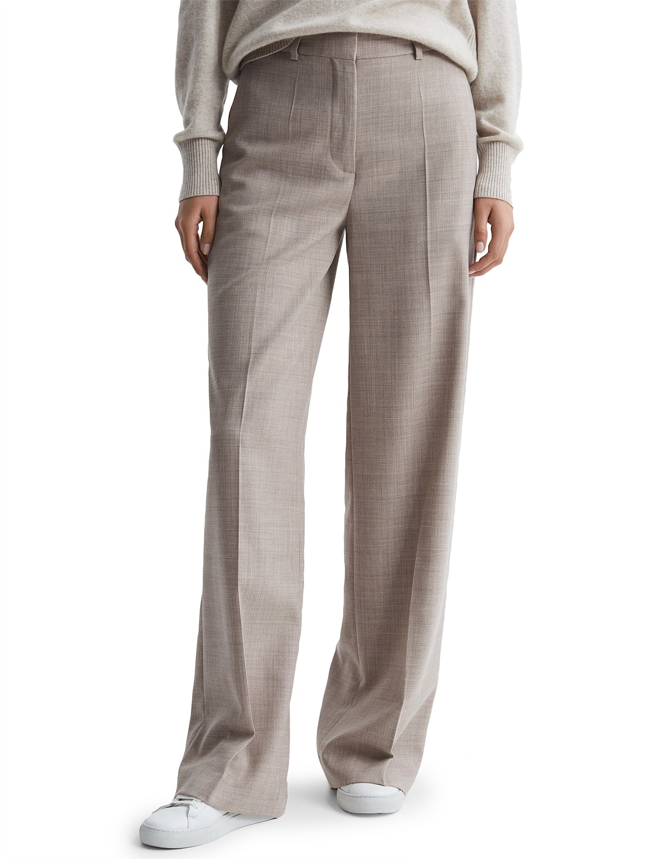 Reiss Hazel Wide Leg Texture Trouser | David Jones