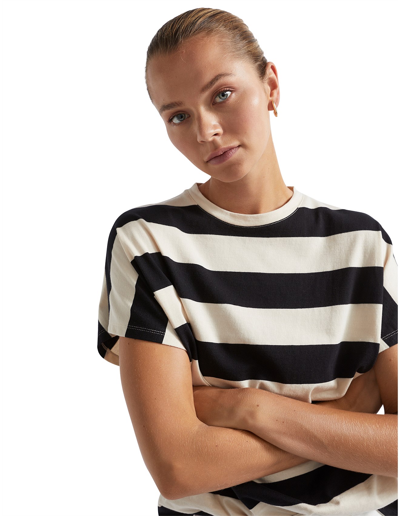 Seed Heritage Stripe Batwing Tee | David Jones