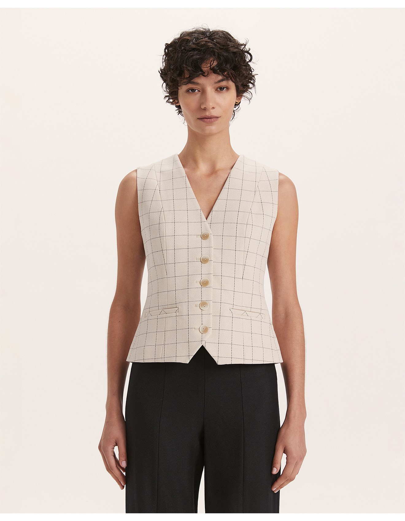 Saba Alena Check Vest | David Jones