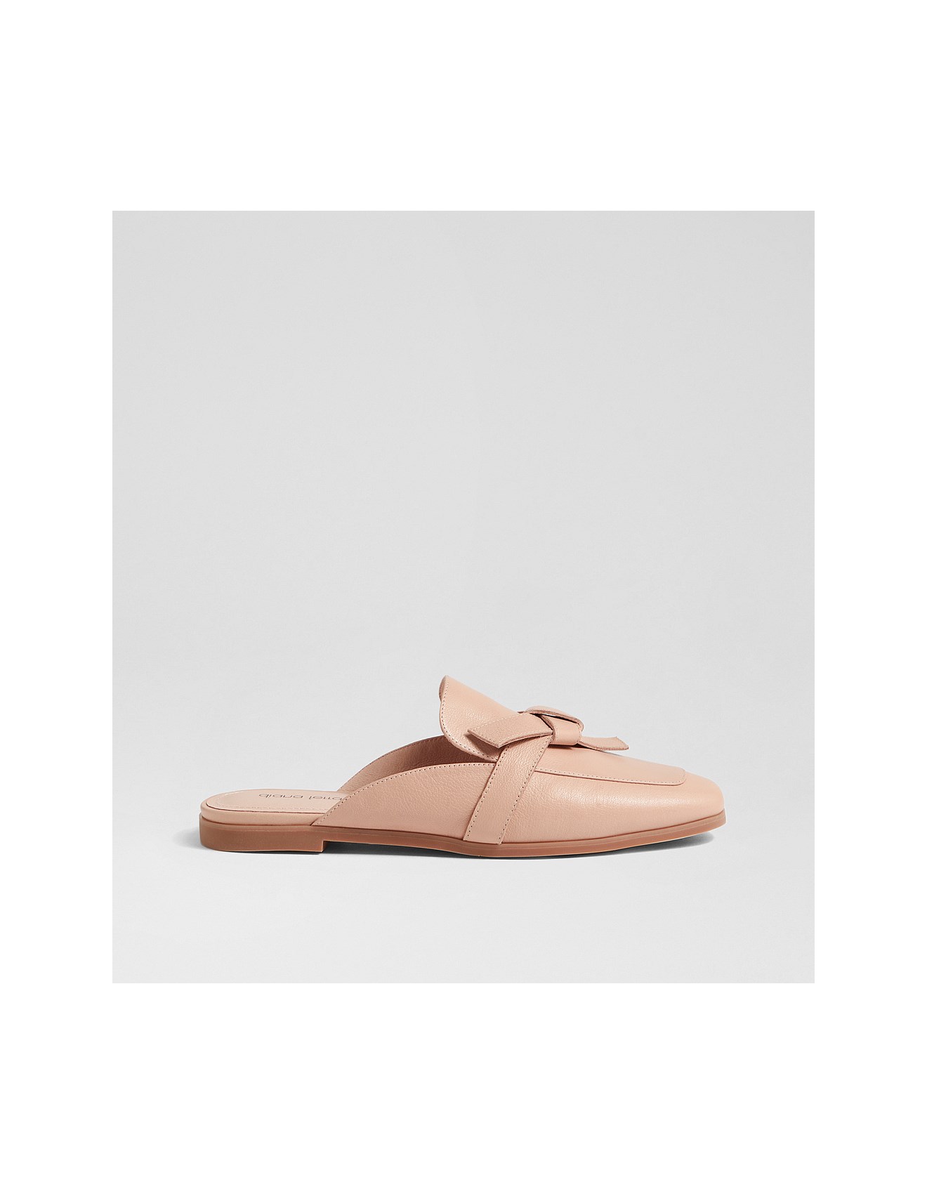 Diana Ferrari Noaha Dark Nude Leather Flat Slides | David Jones