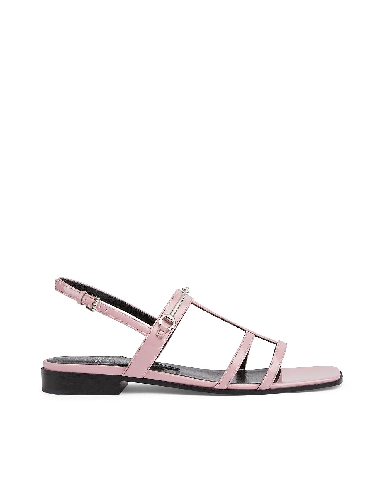 Gucci Women's Slim Horsebit Flat Sandal | David Jones