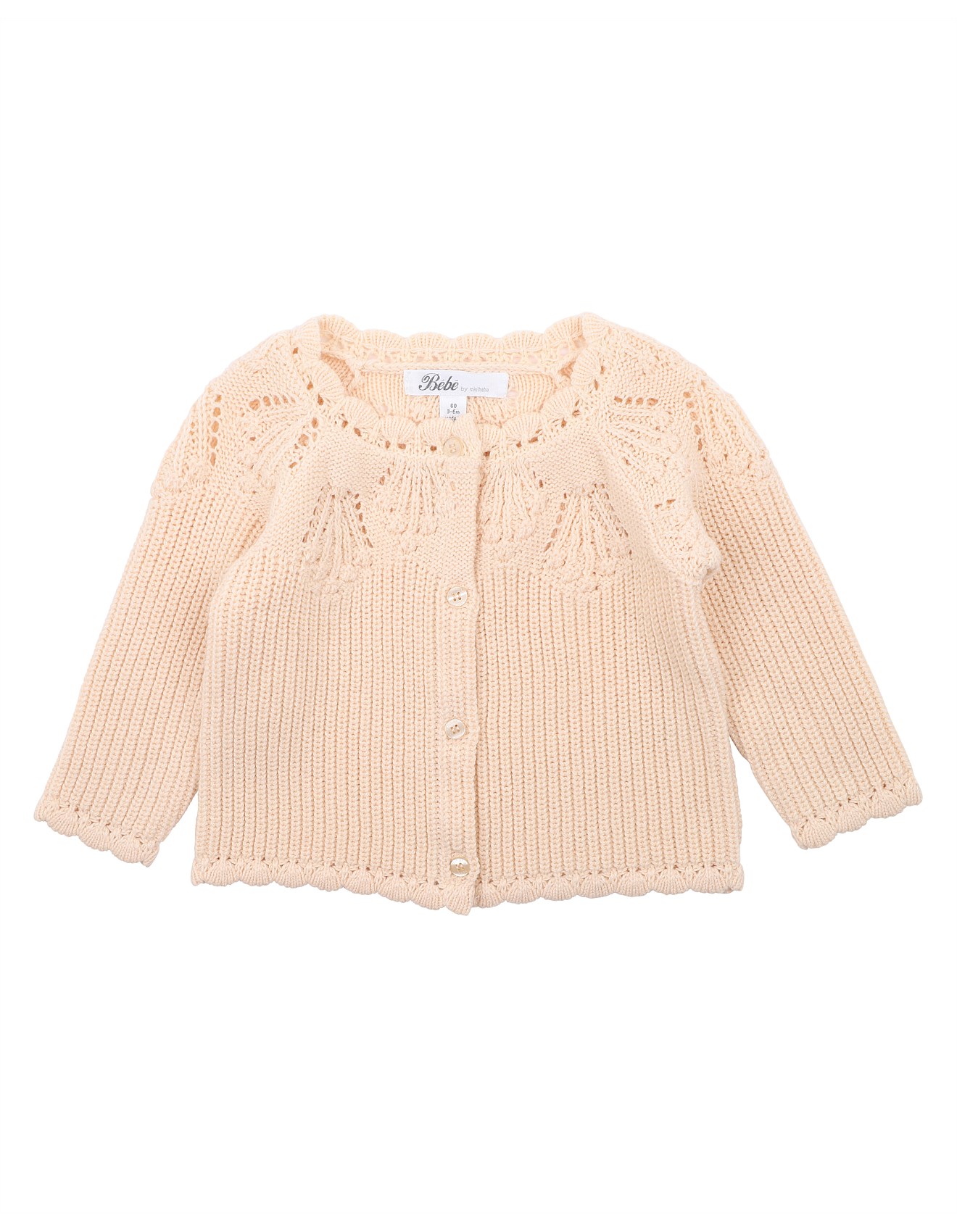 Bebe By Minihaha Double Cream Knitted Cardigan | David Jones
