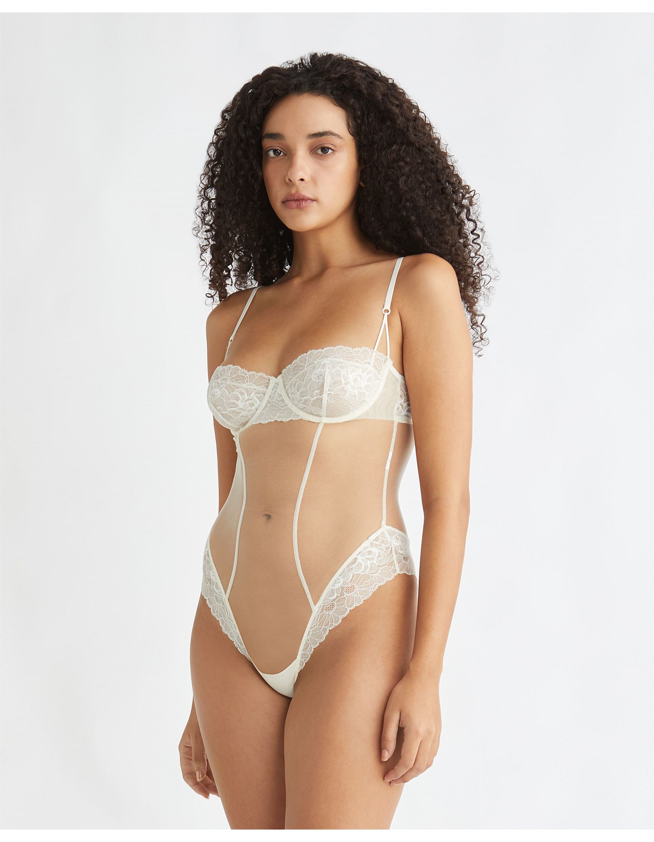 Calvin Klein Ck Black Bridal Bodysuit Ivory | David Jones