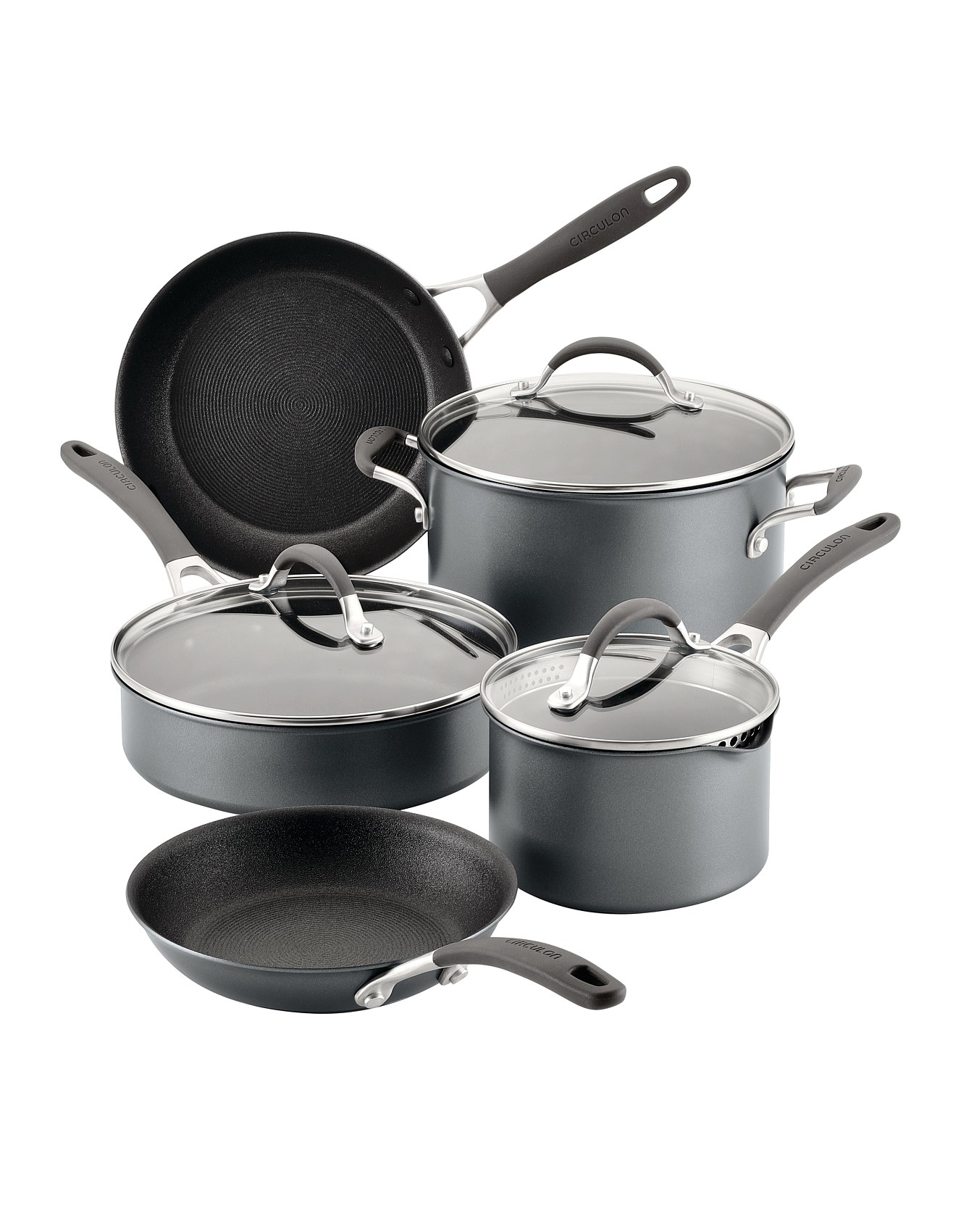 Circulon Scratchdefense A1 Nonstick Induction 5 Piece Cookware Set ...