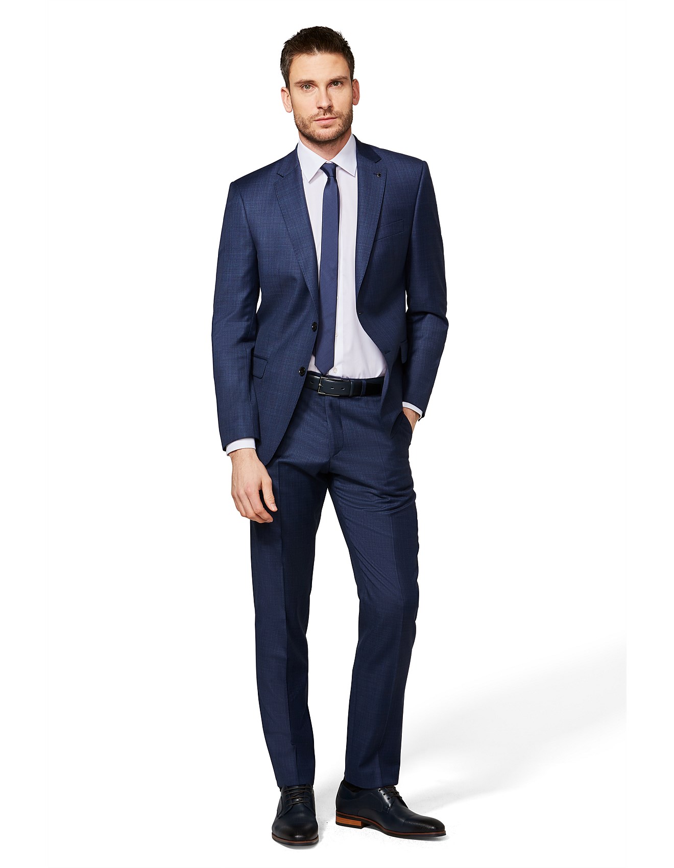 Digel Two Button Single Breasted Text Suit | David Jones
