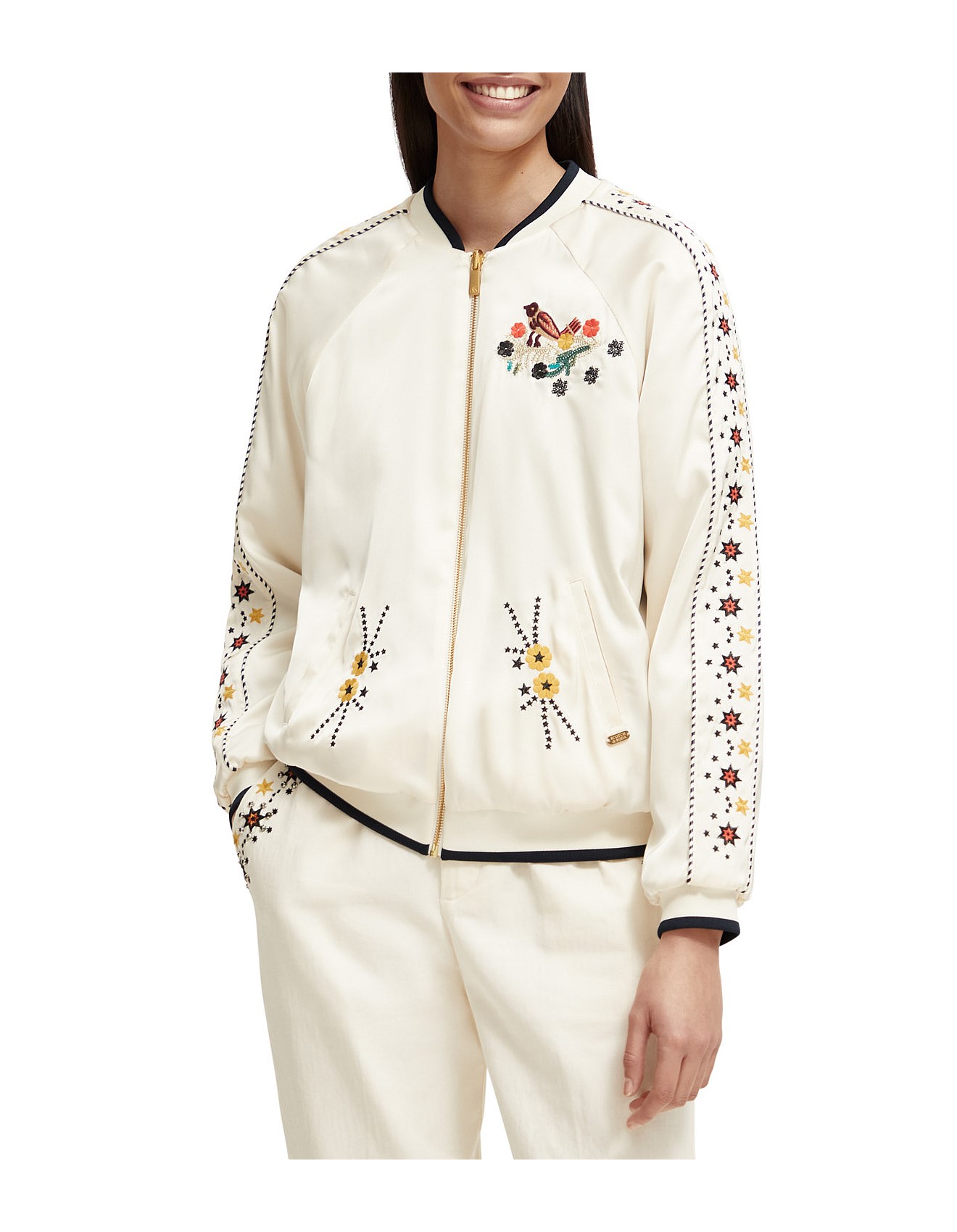 Scotch & Soda Reversible Embroidered Bomber Jacket | David Jones