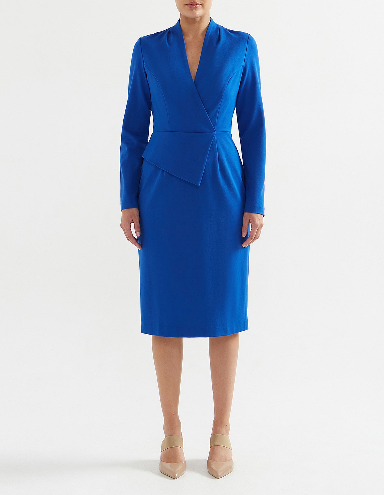 David Jones Ponte Peplum Dress | David Jones