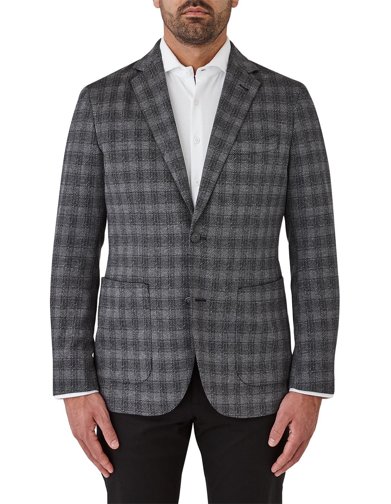 Flinders Check Jersey Jacket | David Jones
