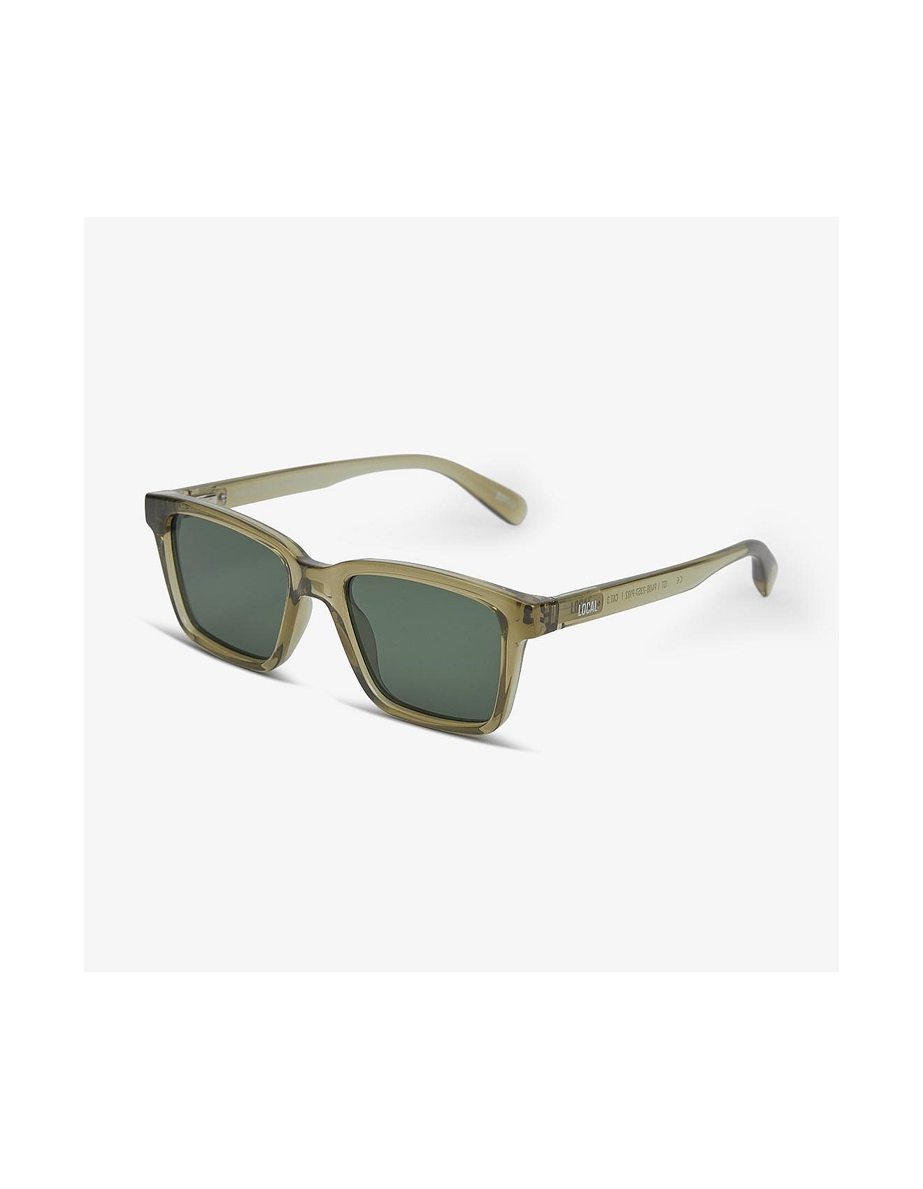 Local Supply Ist Polished Ochre Dark Green Sunglasses | David Jones