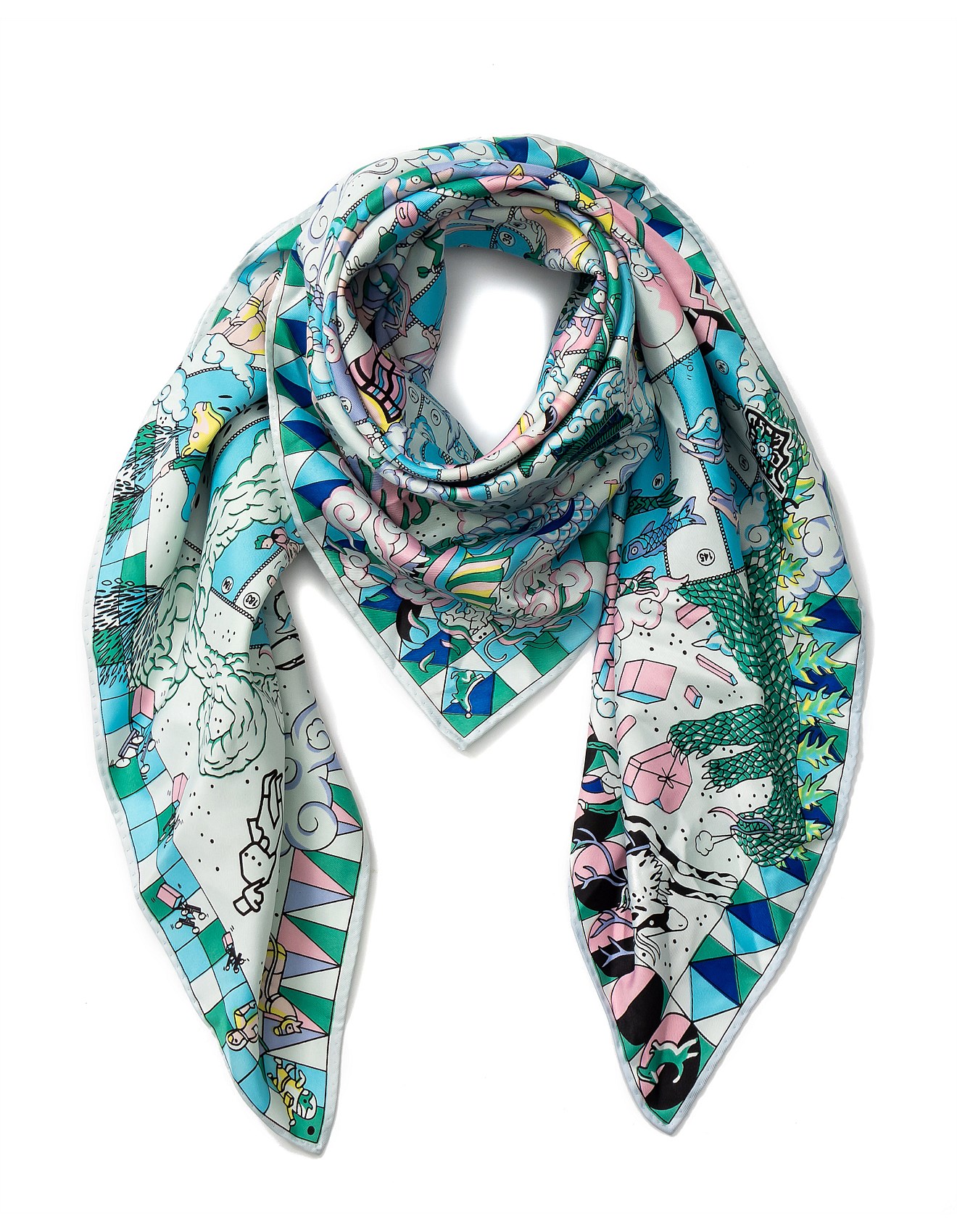 The Two Mrs Grenvilles Circus Square Scarf | David Jones