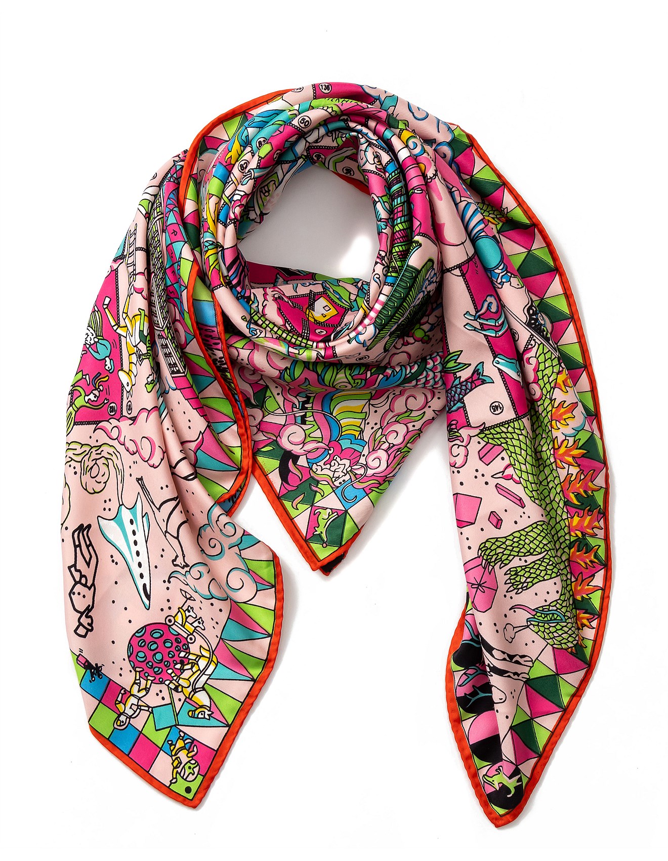 The Two Mrs Grenvilles Circus Square Scarf | David Jones