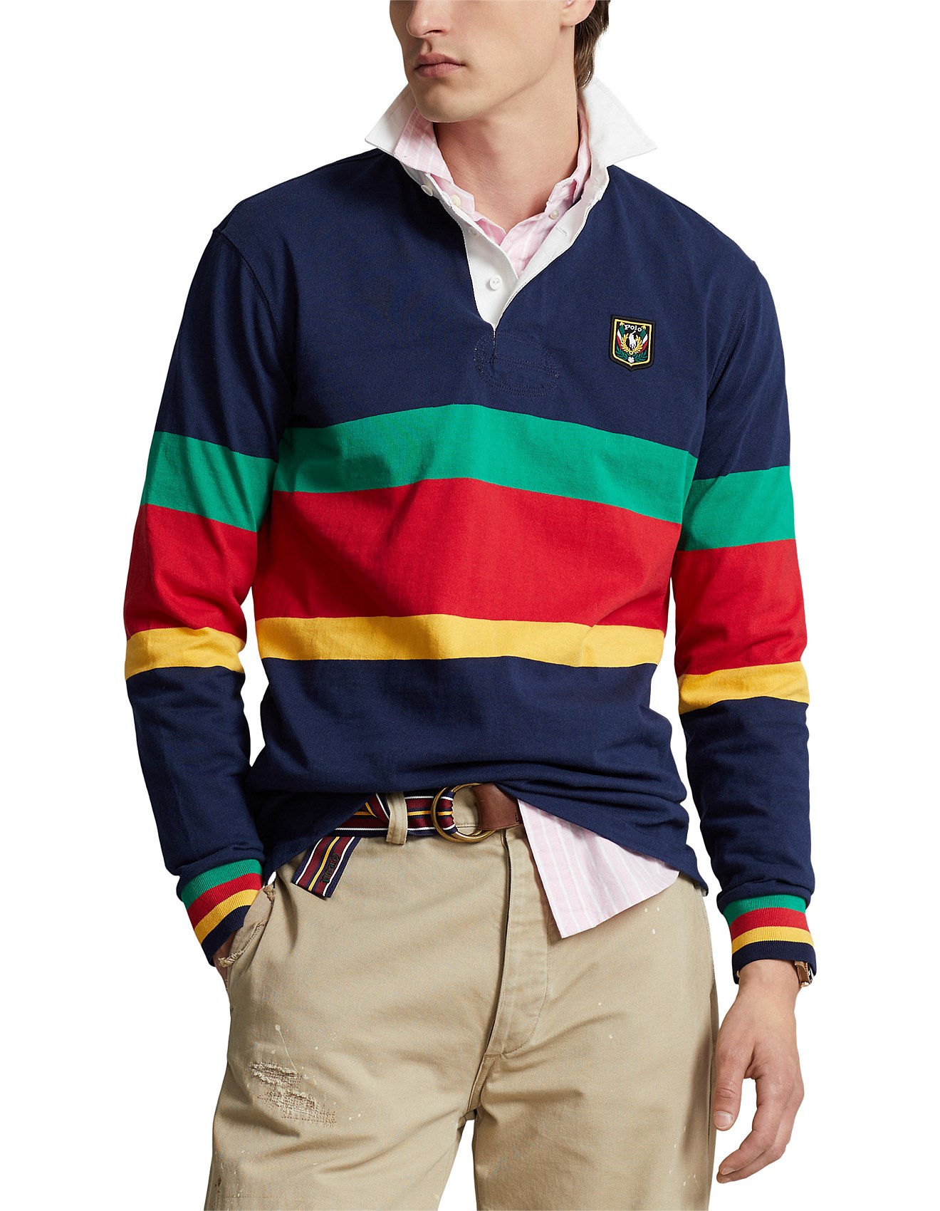 Polo Ralph Lauren Classic Fit Laurel Crest Rugby Shirt | David Jones