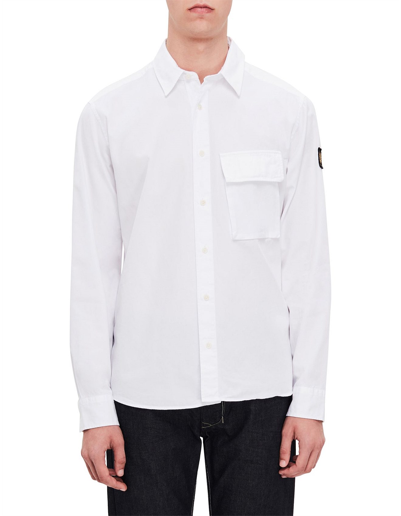 Belstaff Scale Shirt Garment Dyed Cotton | David Jones