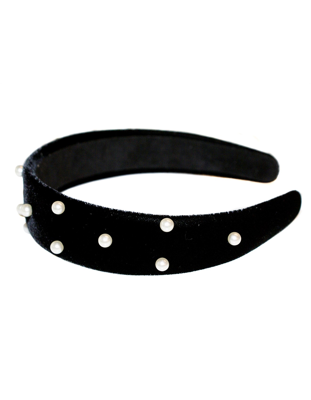 Hepburn & Co Pearl Velvet Alice Band | David Jones