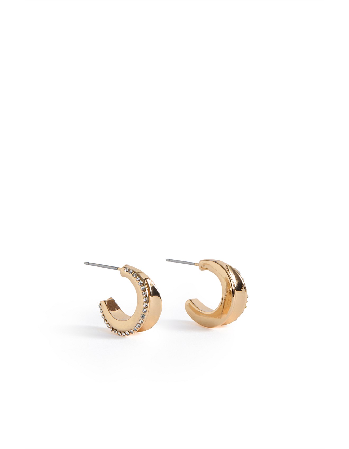 Seed Heritage Crystal Edge Hoop | David Jones