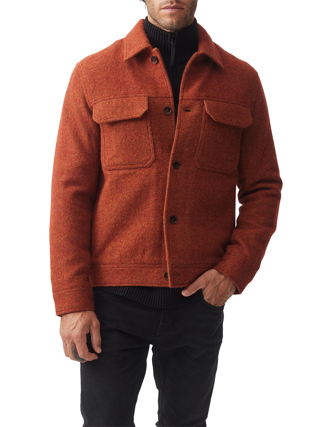 Rodd & Gunn Park Island Jacket -Tangerine | David Jones