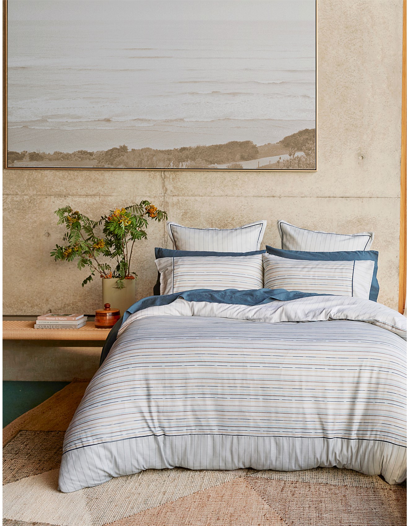 Cotton House Truman Reversible Super King Quilt Cover | David Jones