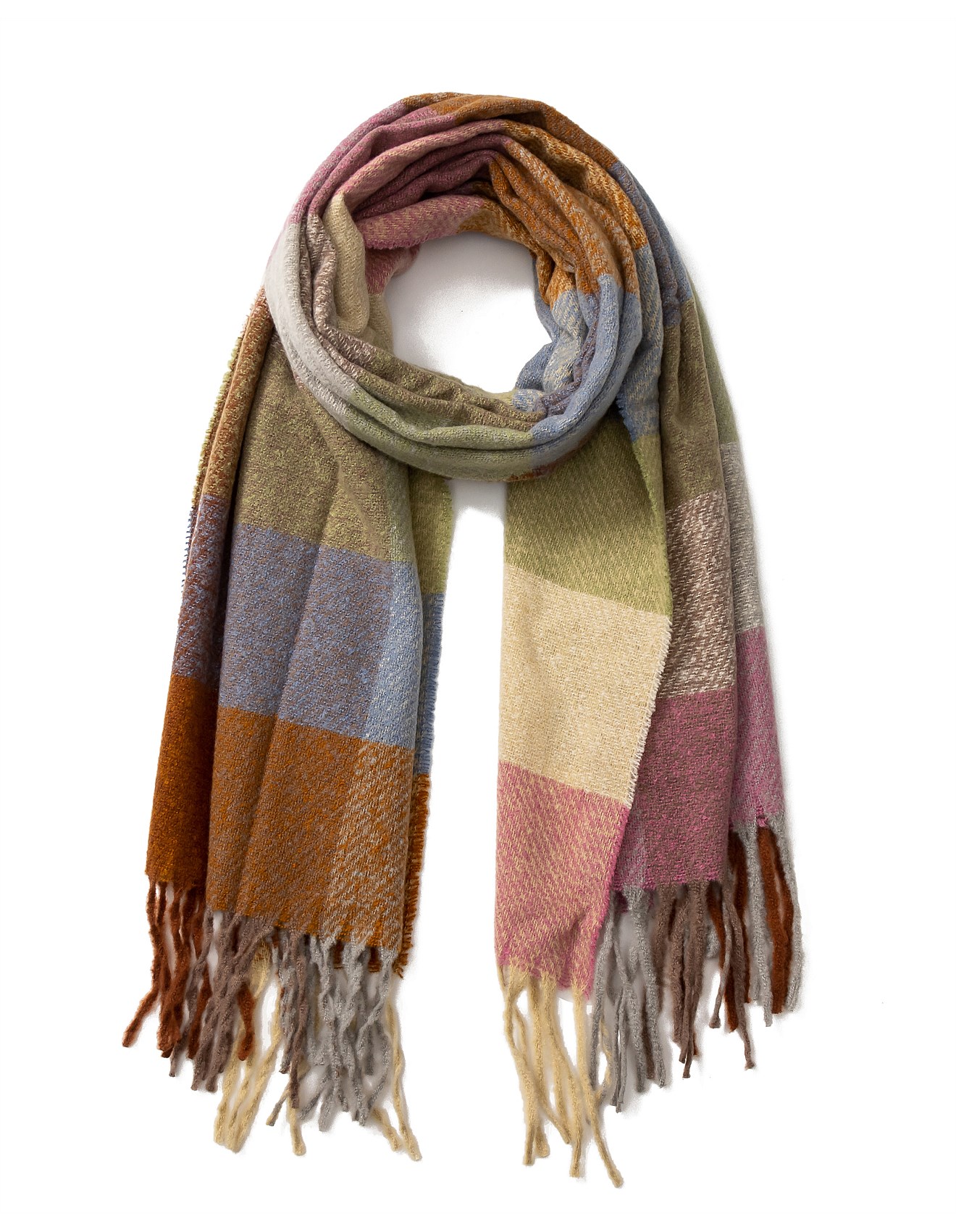 The Two Mrs Grenvilles Multi Check Scarf | David Jones