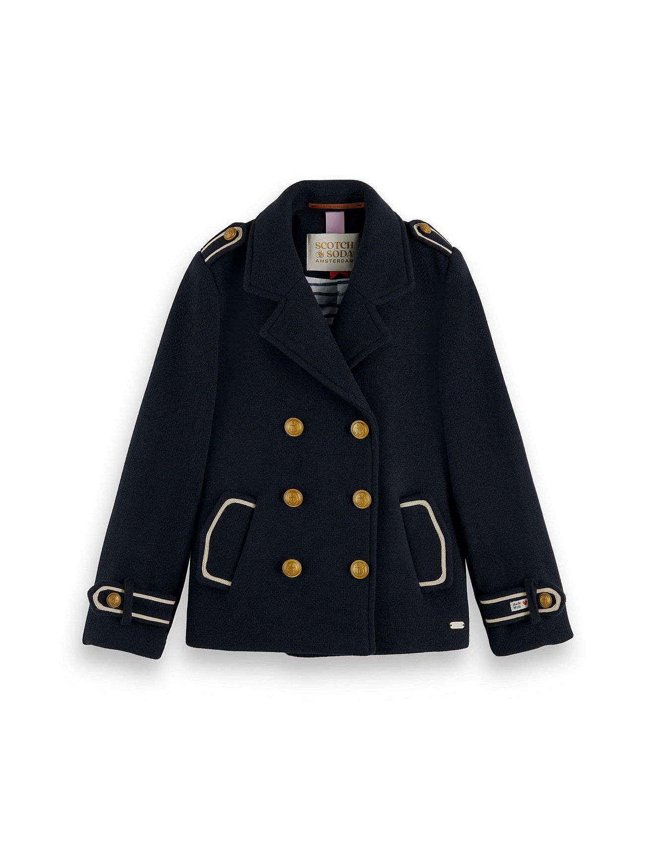 Scotch & Soda Wool Blend Classic Caban Jacket | David Jones