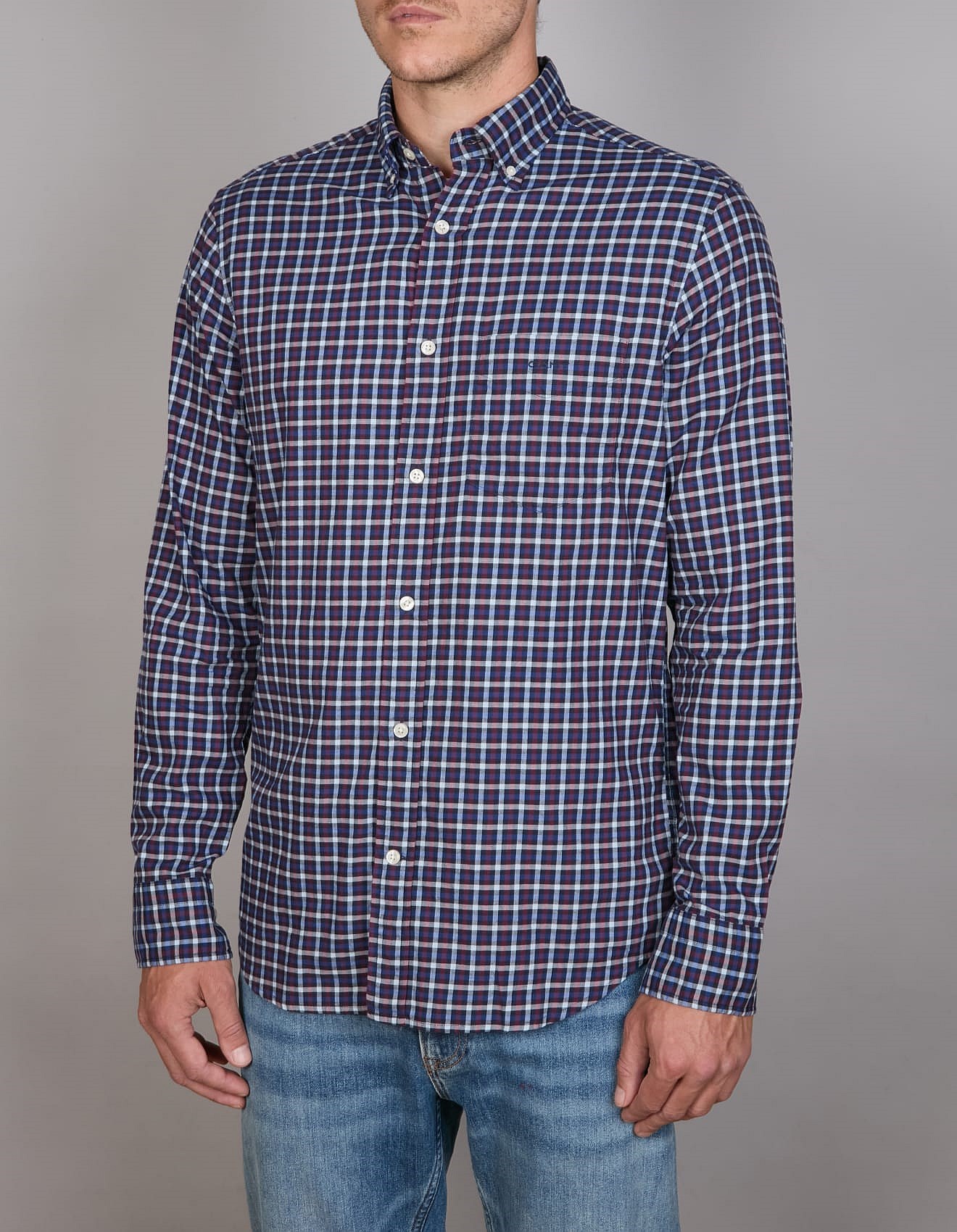 Gant Regular Fit Micro Multi Checked Twill Shirt | David Jones