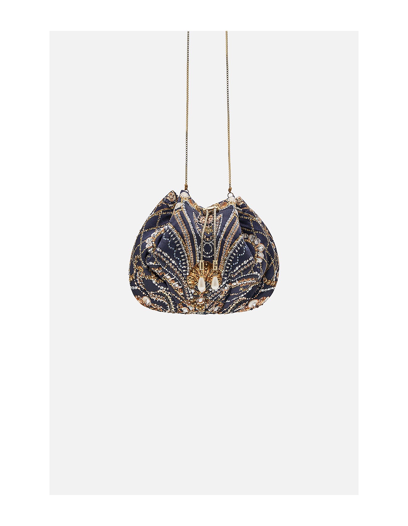 Camilla Drawstring Pouch W/Chain Strap | David Jones