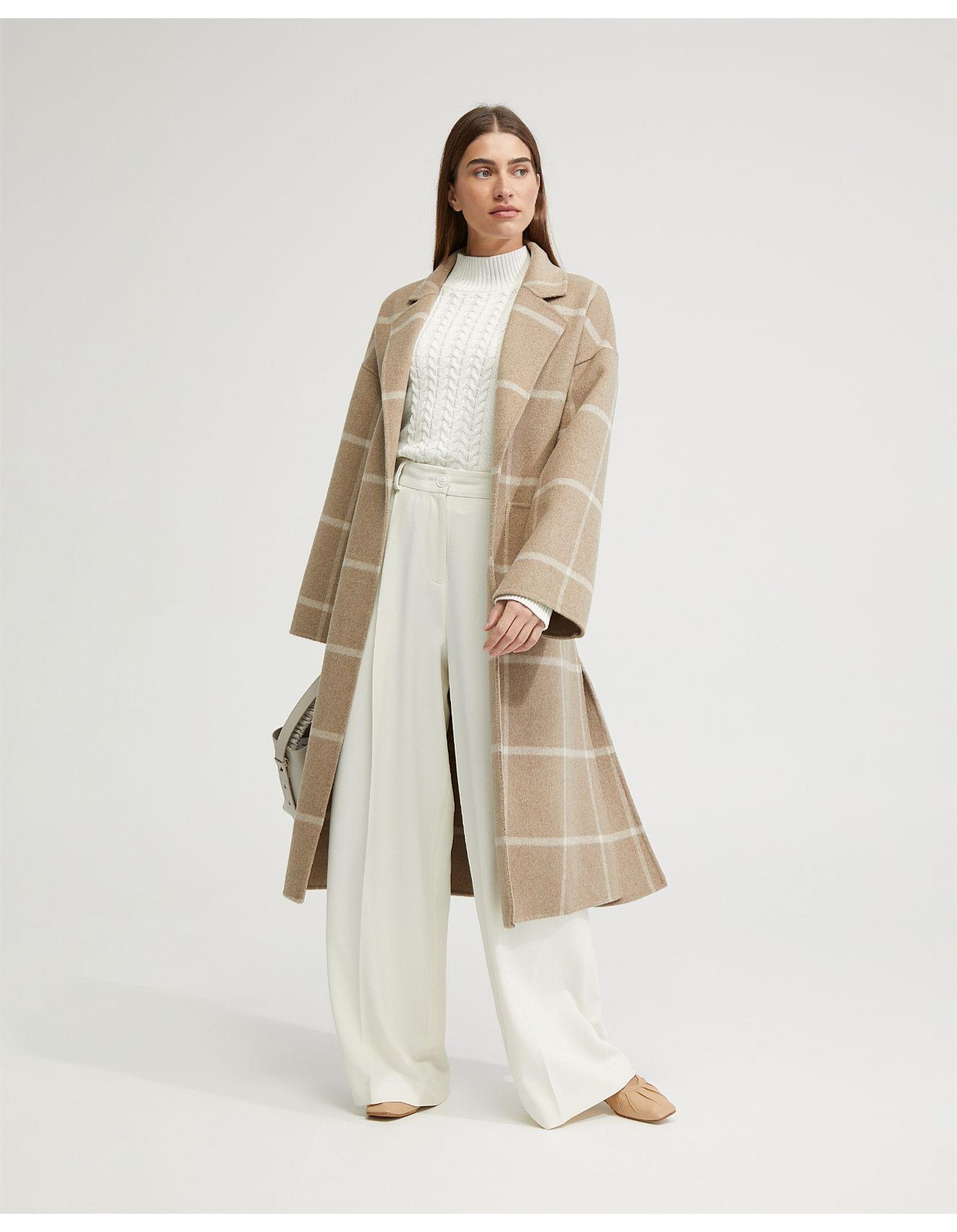 Oxford Ashley Wool Rich Unlined Check Coat | David Jones