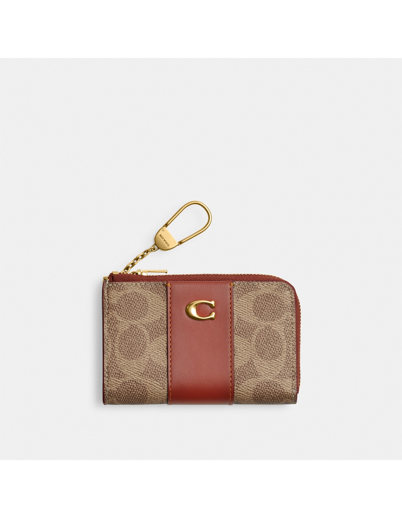 Coach Essential L-zip Key Case In Signature Canvas | David Jones