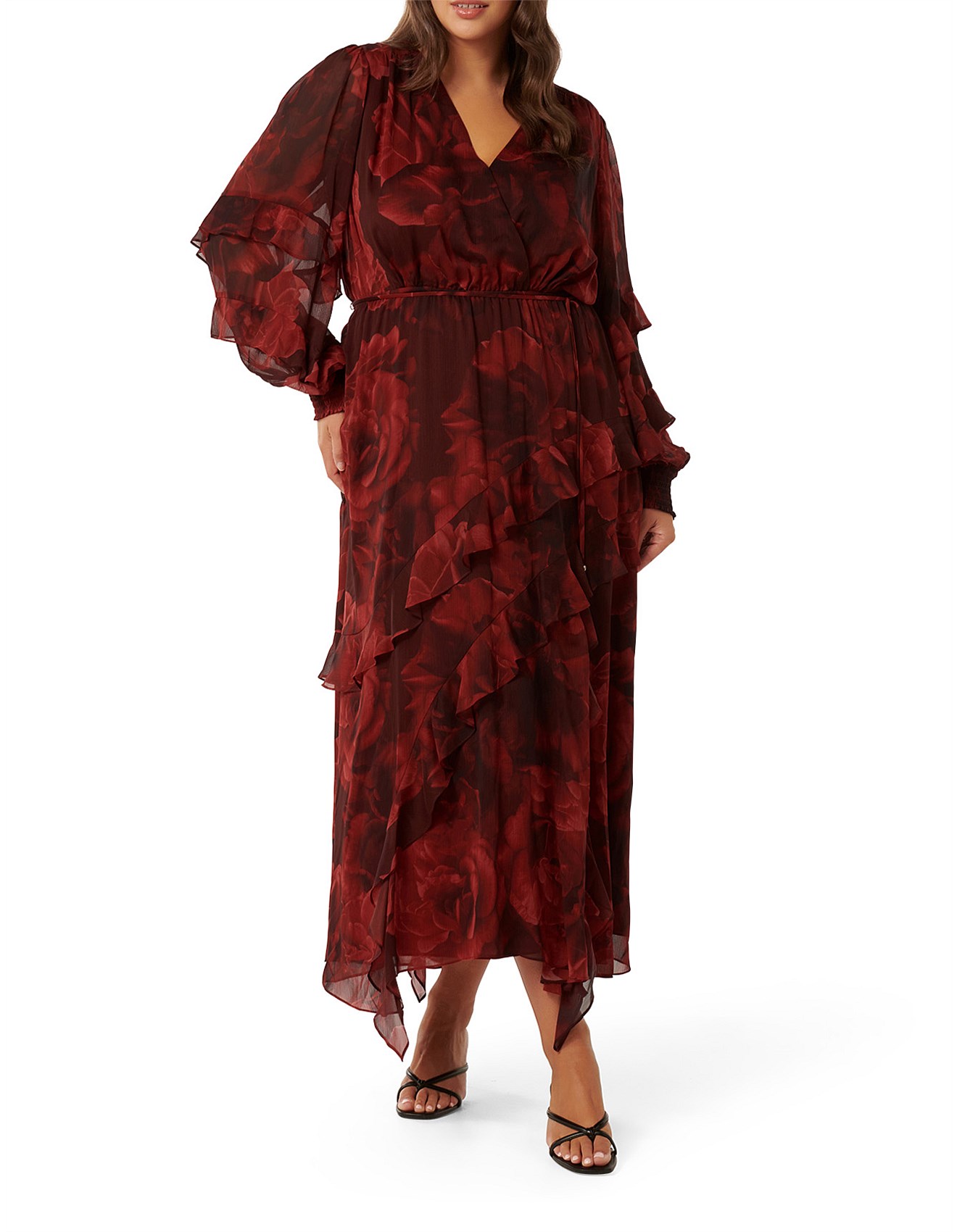 Forever New Zoe Curve Ruffle Maxi Dress | David Jones